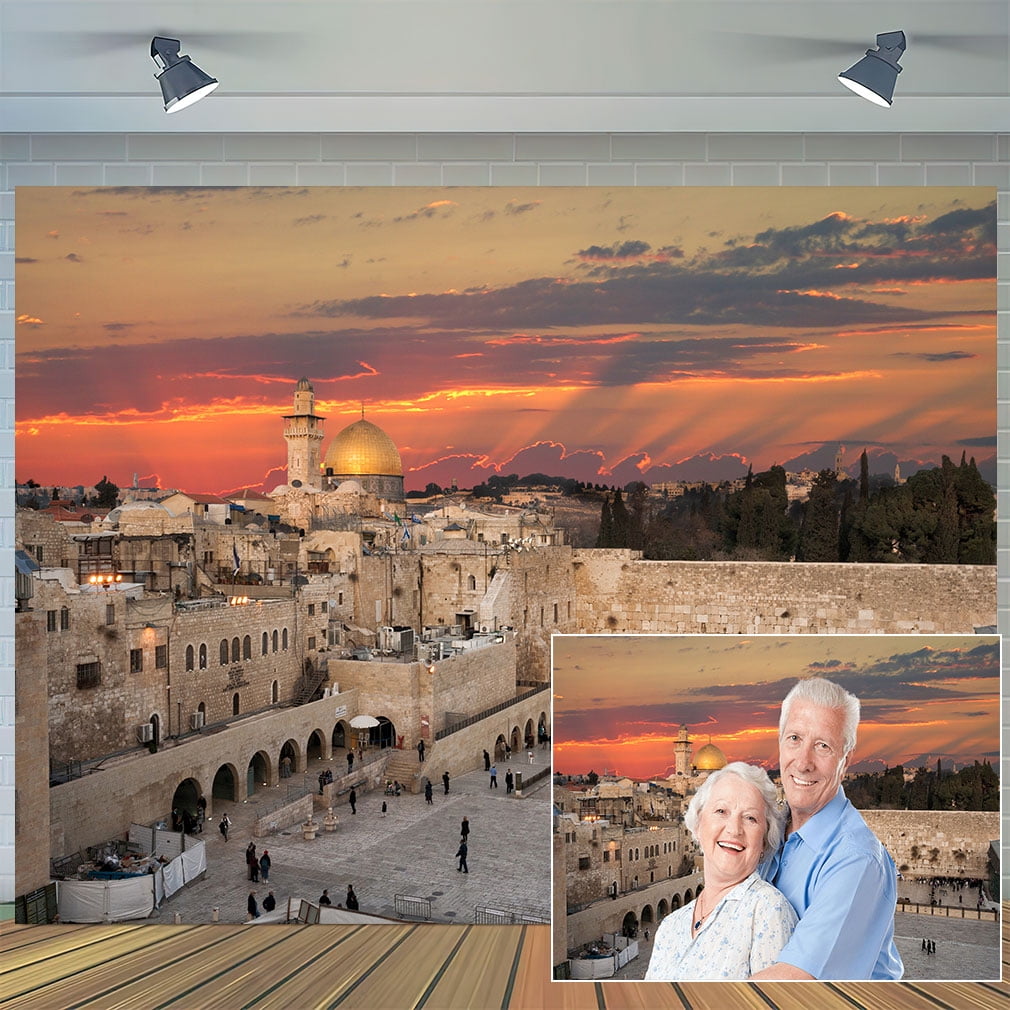 20x10ft King Solomon's Temple Backdrop Jerusalem Temple Art Mount and ...