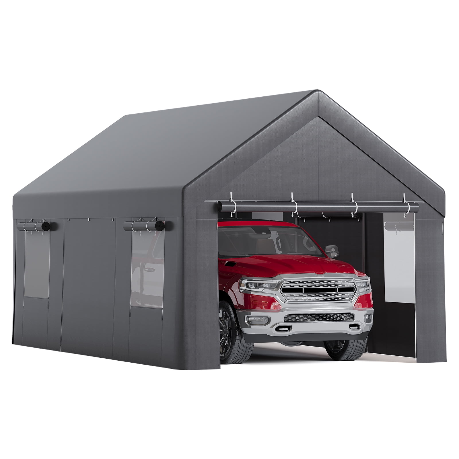 20x10x10 FT Heavy Duty Portable Carport – All-Weather Waterproof Garage ...
