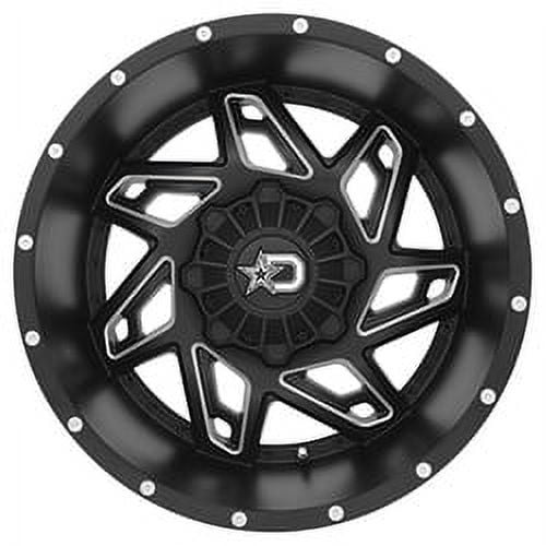 20x12 Dropstars 652BM Satin Black & Milled Wheel 8x170 (-44mm ...