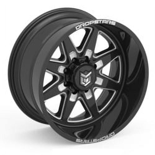 20x12 Dropstars 655BM Gloss Black Wheel 8x6.5 -44 - Walmart.com