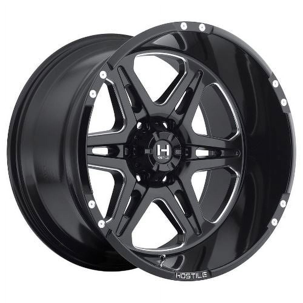 20x12 Hostile H102 Havoc Blade Cut (Blk Milled) Wheel 6x135 (-44mm ...