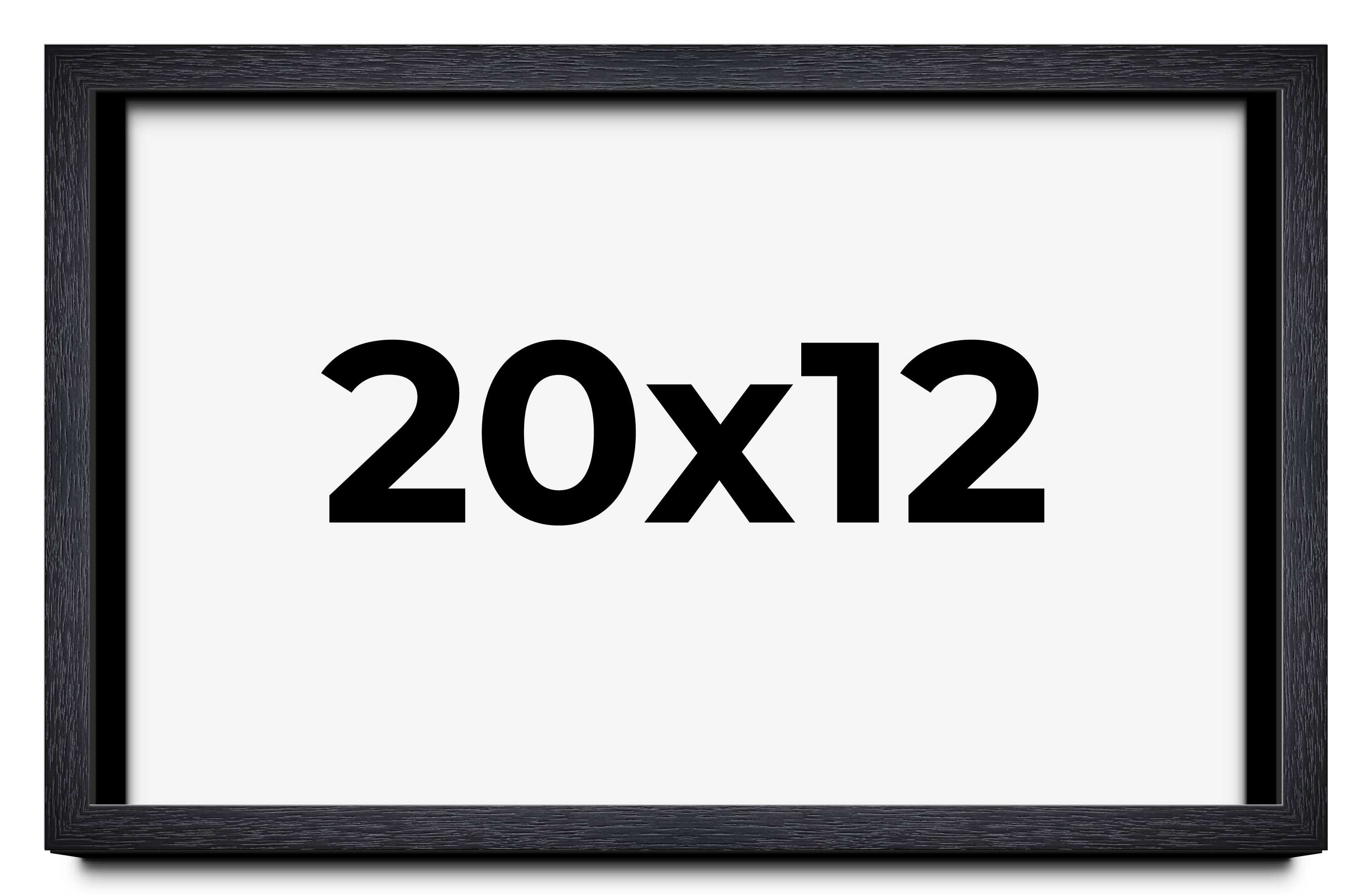 20x12 Shadow Box Frame Black | 1 Inches Deep Real Wood Farmhouse ...