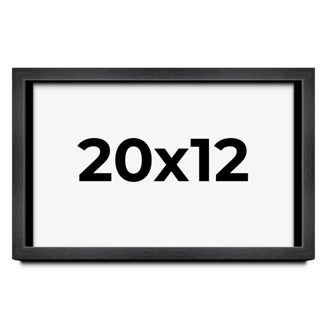 20x12 Shadow Box Frame Grey Charcoal Black | 0.875 Inches Deep | Wood ...