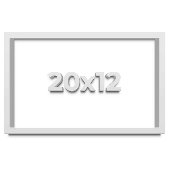 20x12 Shadow Box Frame White | 1 Inches Deep Real Wood Contemporary ...
