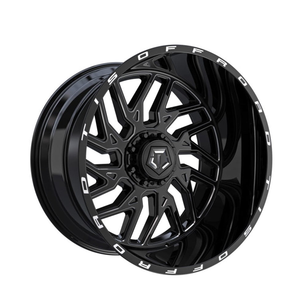 TIS 544BM Gloss Black CNC Milled Accents Rims, 20x12 Wheel with 6x135 ...