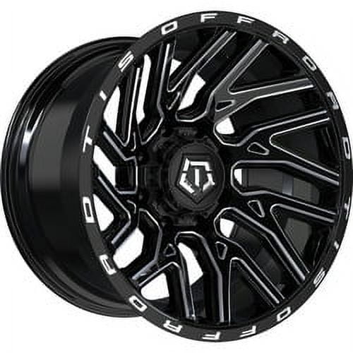 20x12 TIS 554BM Gloss Black Milled Wheel 8x170 (-44mm) - Walmart.com