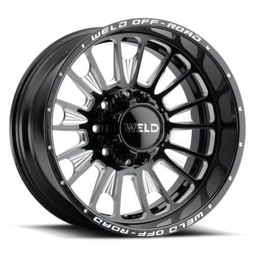 20x12 WELD Off-Road W121 Scorch Gloss Black and Milled Wheel 8x6.5 ...