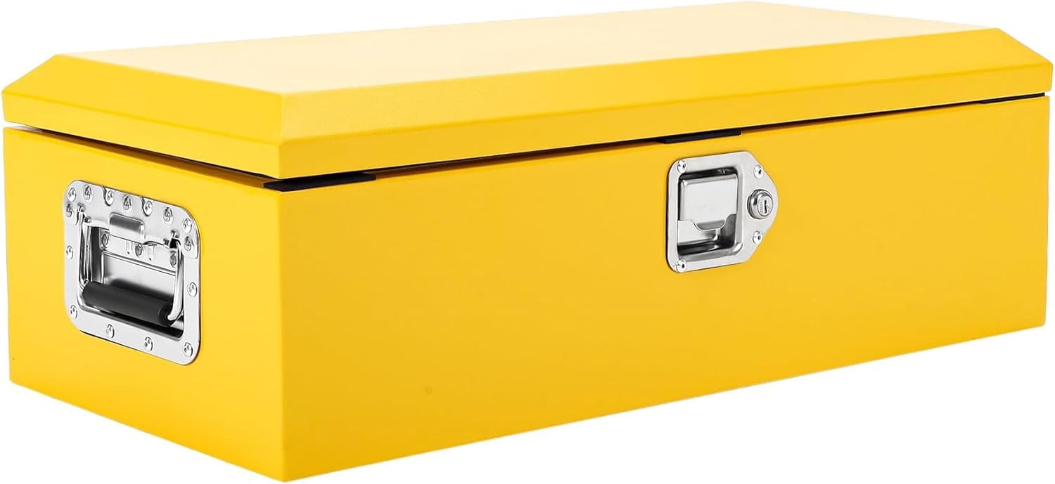 20x12x10in Steel Truck Bed Tool Box with Diamond Plate Side Handle and ...