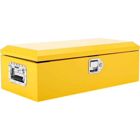 20x12x10in Steel Truck Bed Tool Box with Diamond Plate Side Handle and ...