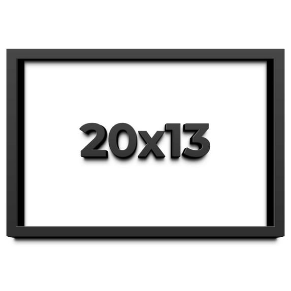 20x13 Shadow Box Frame Black | 2 Inches Deep Real Wood Contemporary ...