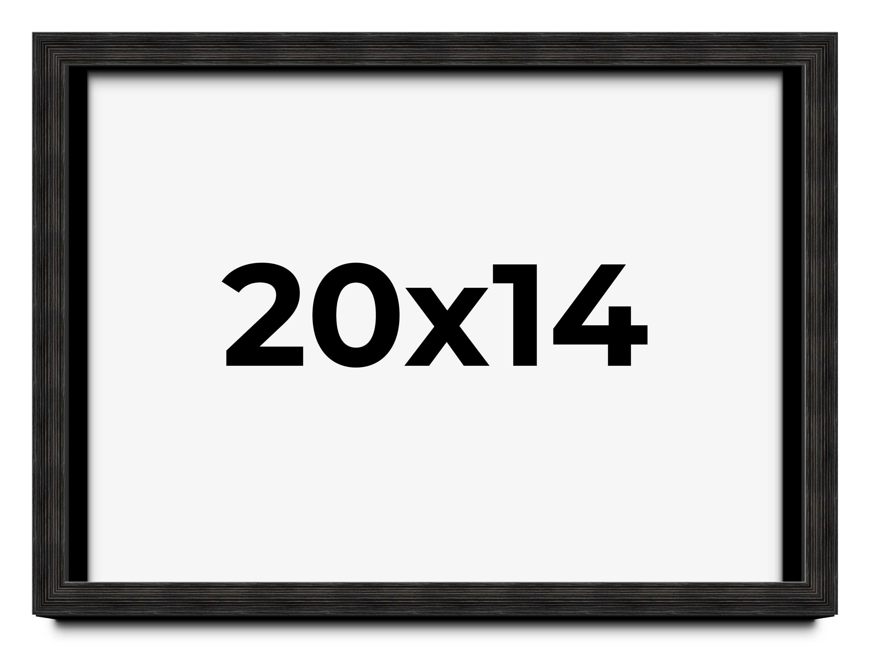 20x14 Shadow Box Black Rustic Barnwood Display Frame | 1.125 Inch Deep ...