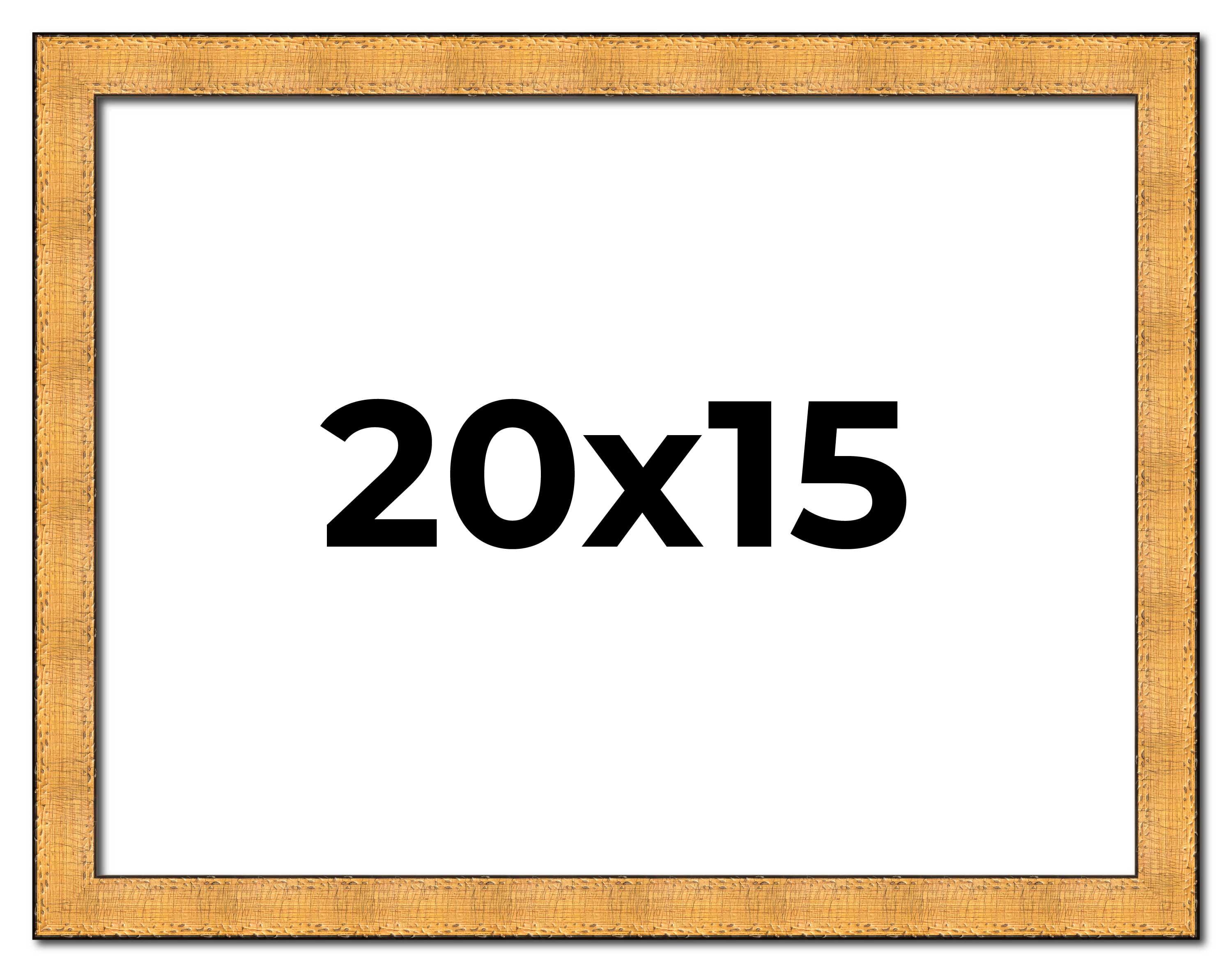 20x15 Frame Gold Rustic Solid Wood Picture Frame | 1.25 Inch Wide ...