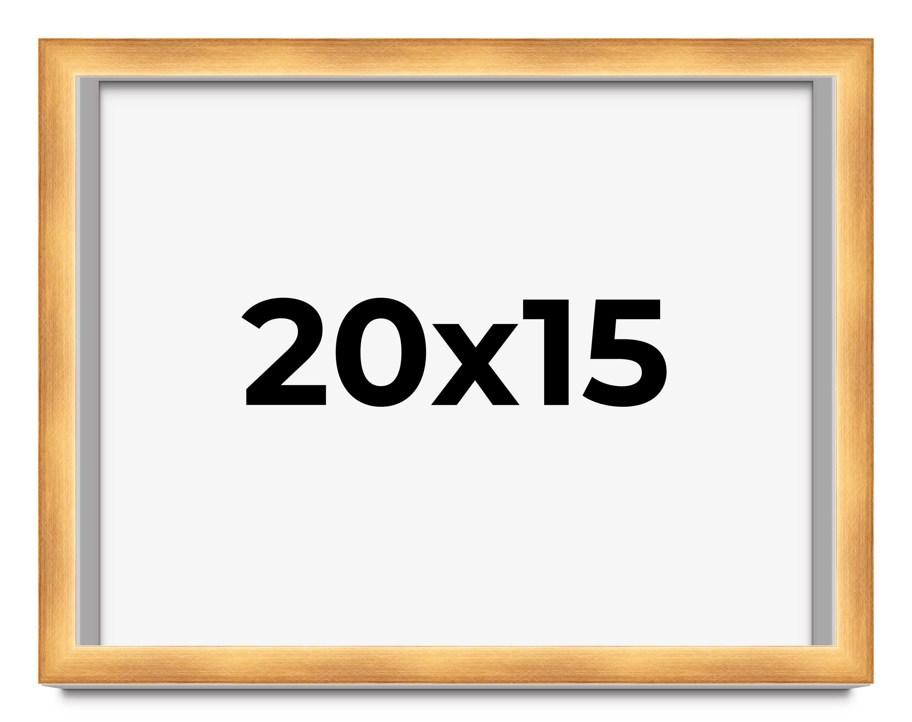 20x15 Shadow Box Bronze Cross-Brushed Display Frame | 1.625 Inches Deep ...