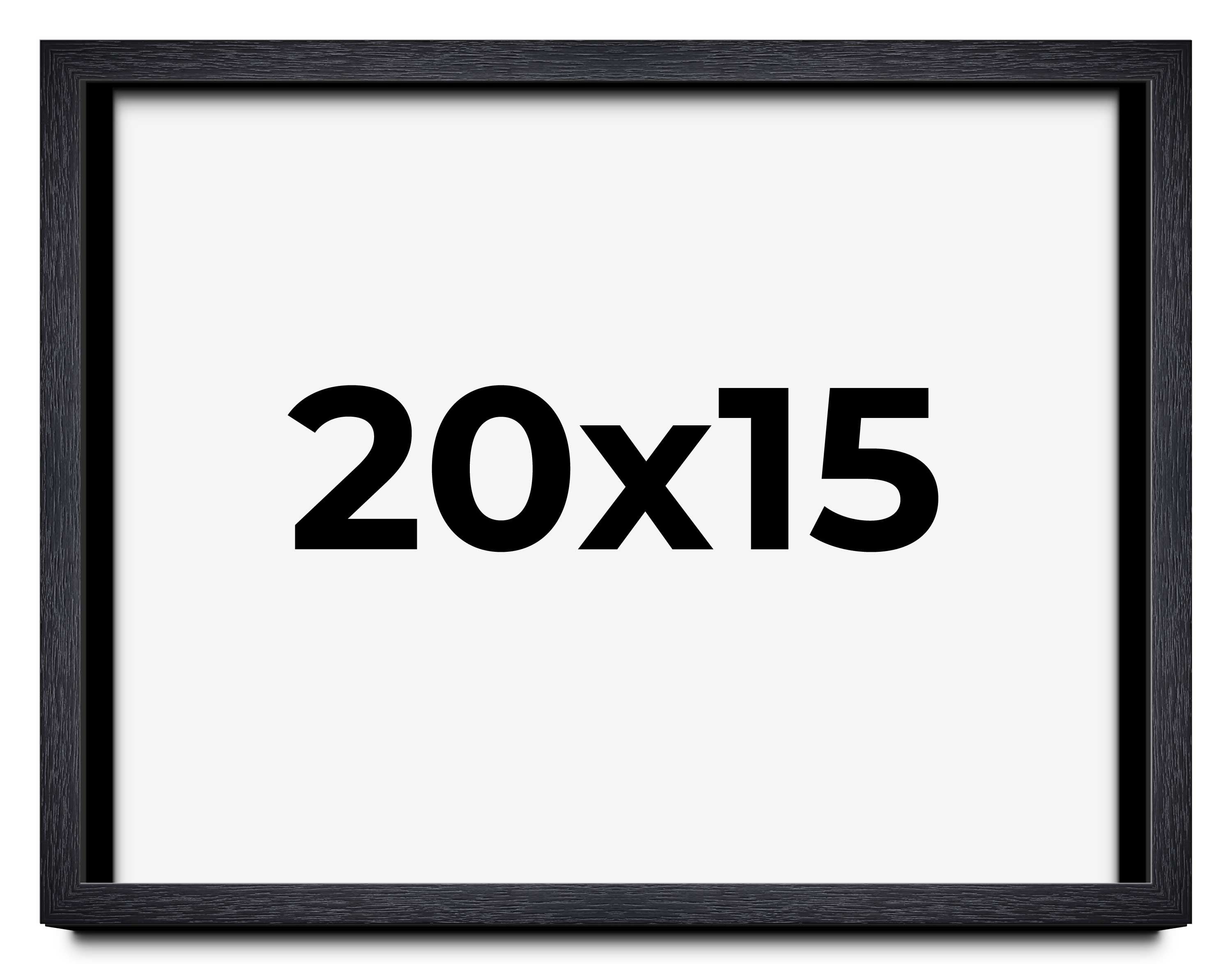 20x15 Shadow Box Frame Black | 1 Inches Deep Real Wood Farmhouse ...