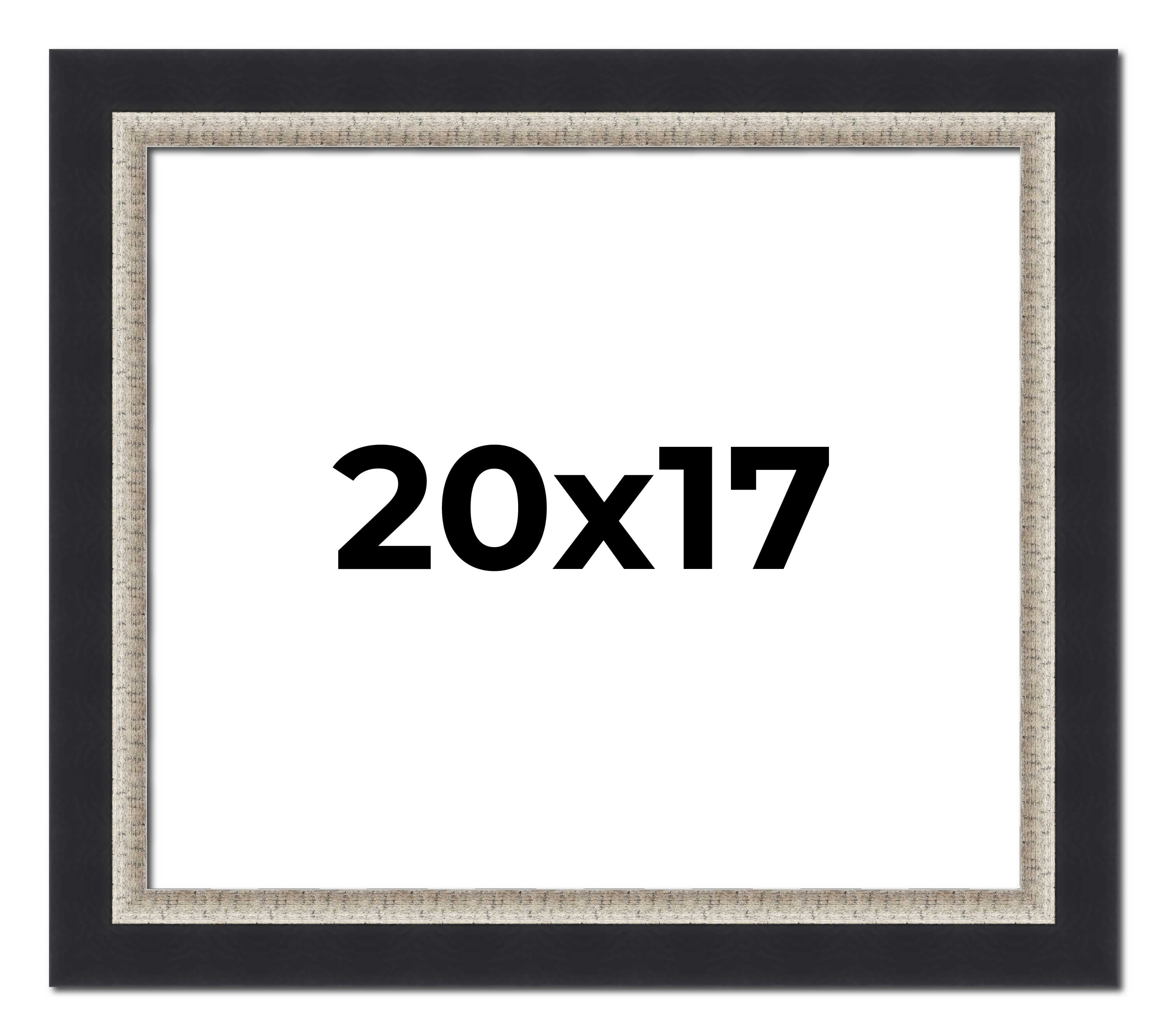 20x17 Frame Black Real Wood Picture Frame Width 2.25 Inches | Interior ...