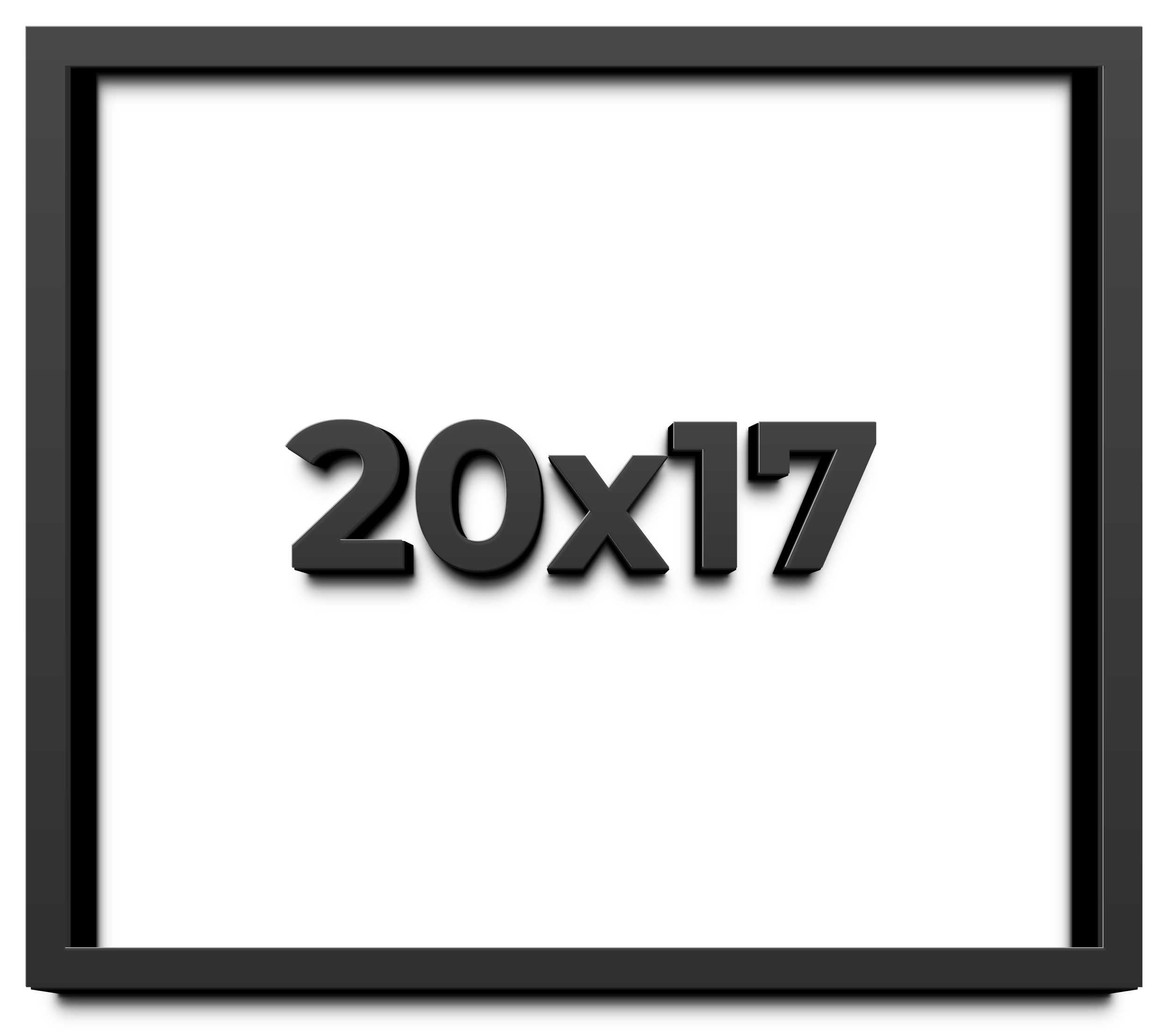 20x17 Shadow Box Frame Black | 1 inches Deep Real Wood Contemporary ...