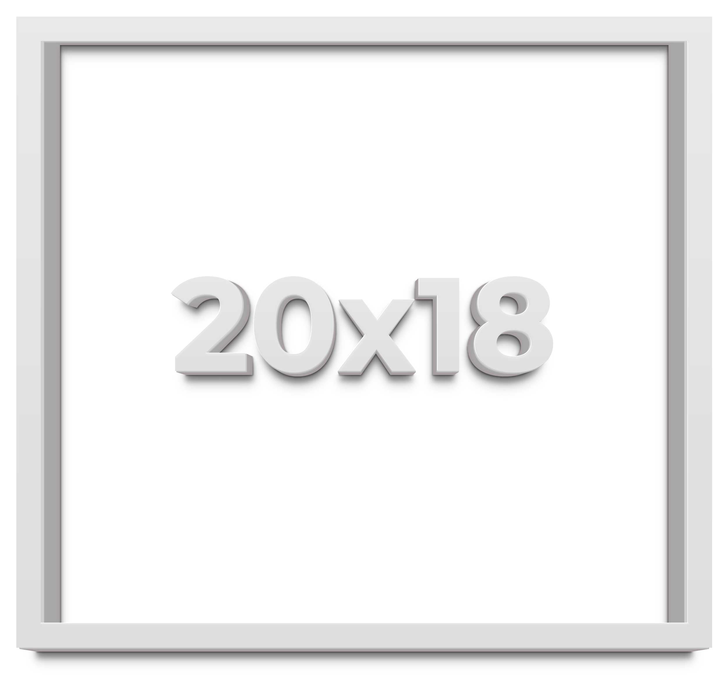 20x18 White Shadowbox Frame - Interior Size 20x18 by 1.5 Inches - Made ...