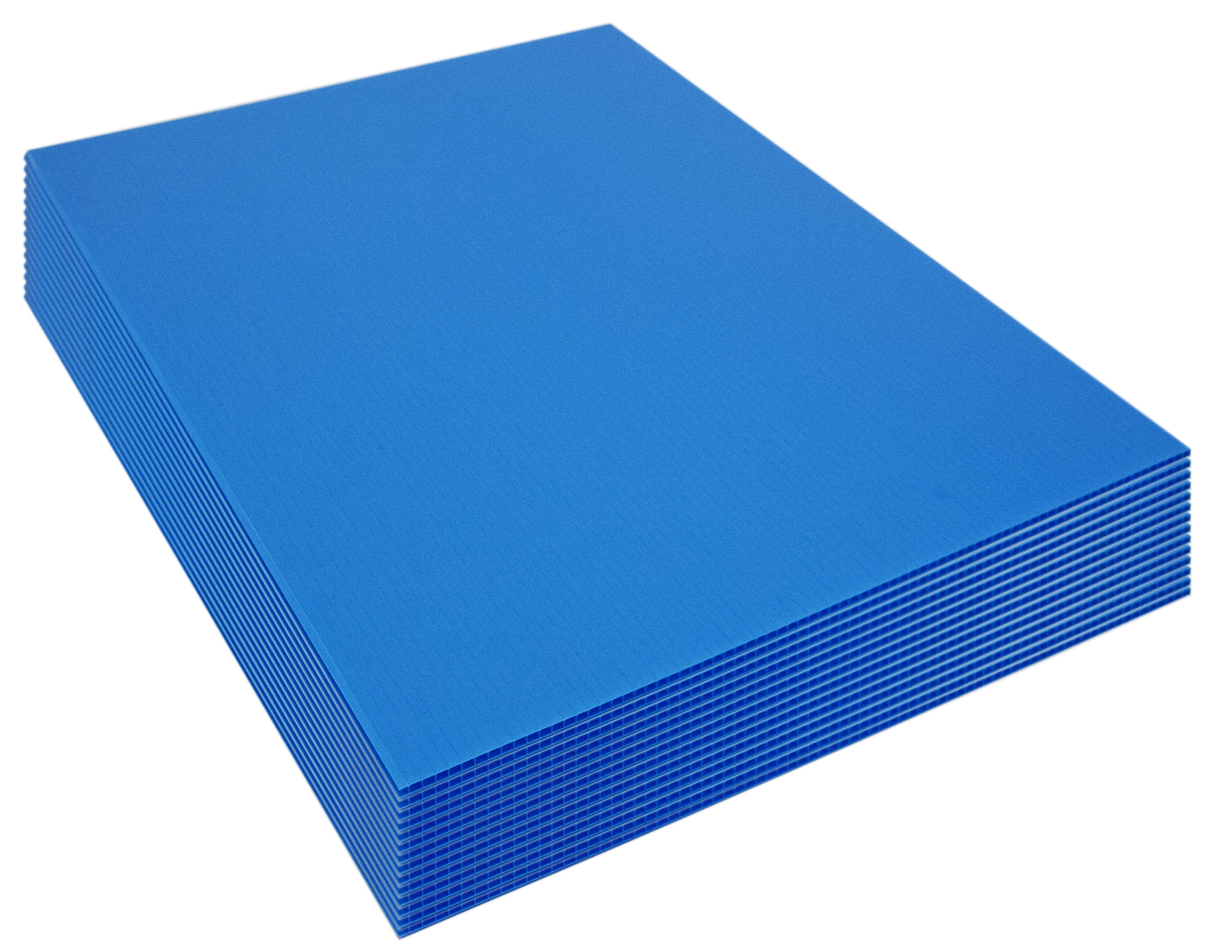 20x20 4mm Corrugated Plastic Sheets 2 Pack Blue Waterproof Lightweight ...