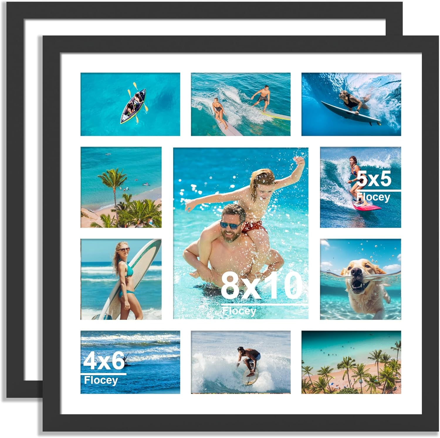 20x20 Collage Picture Frame with Tempered Glass - Photo Frame Collage ...