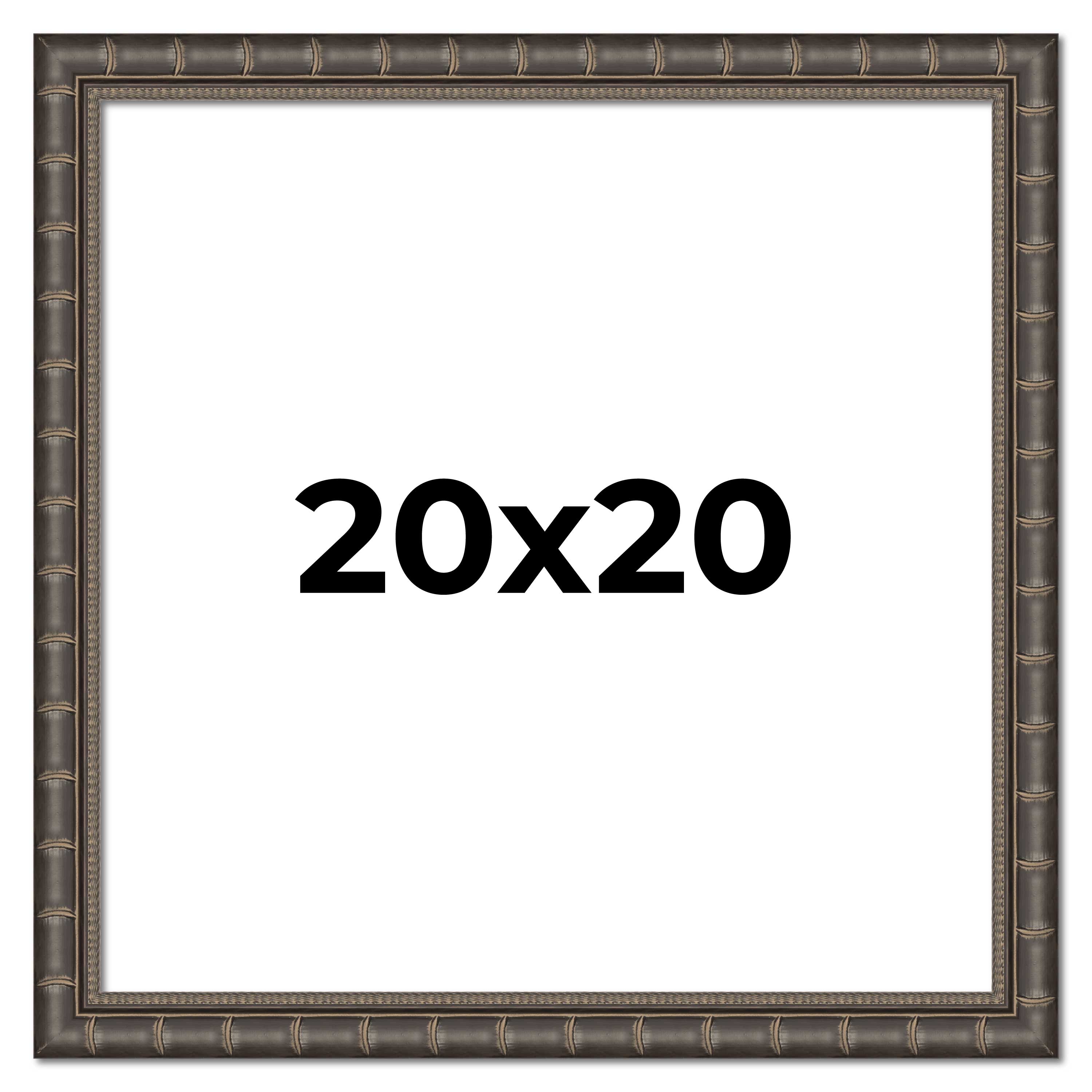 20x20 Frame Black Bamboo Solid Wood Picture Frame Width 1.5 Inches ...