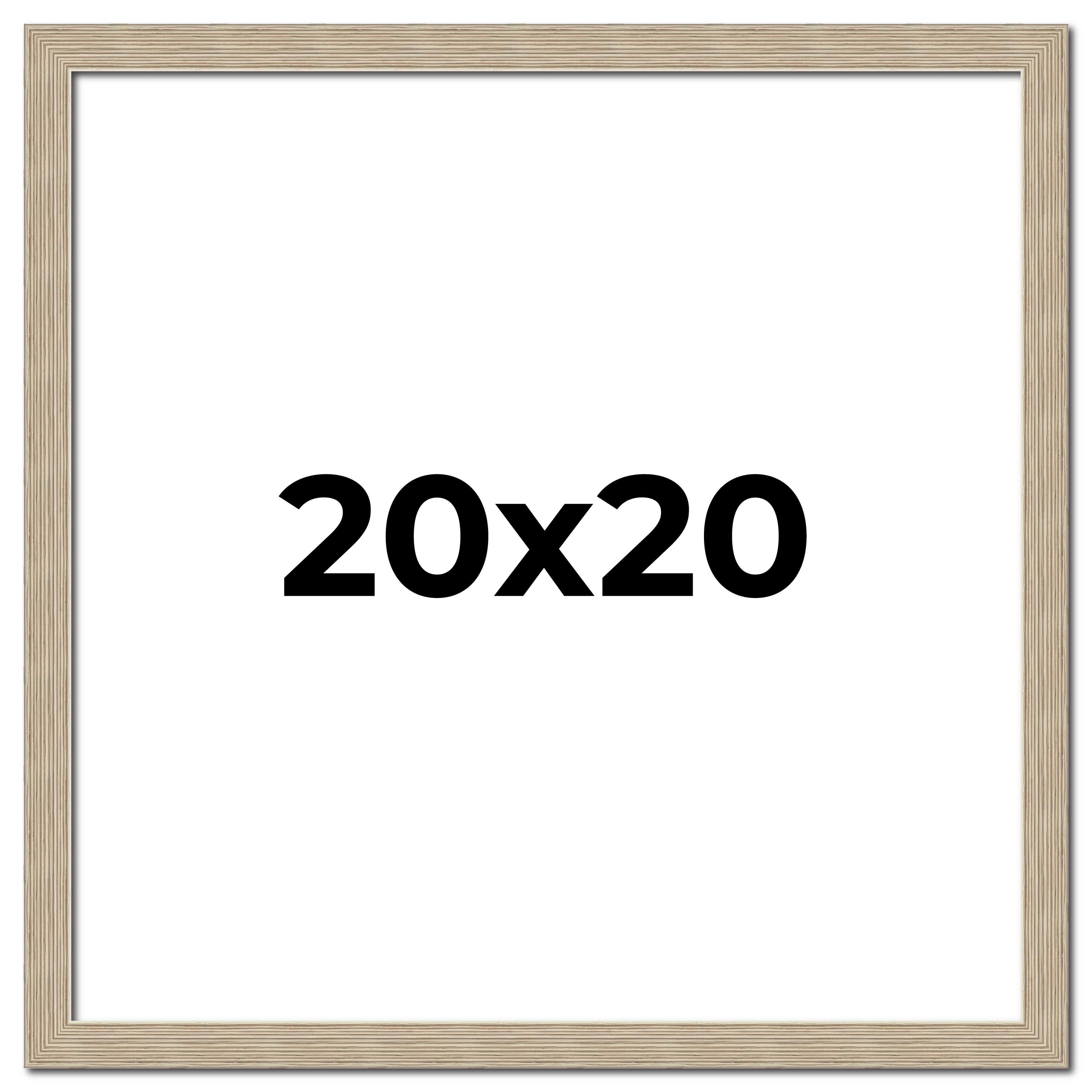 20x20 Frame Grey Solid Wood Picture Frame Width 1 Inches | Interior ...