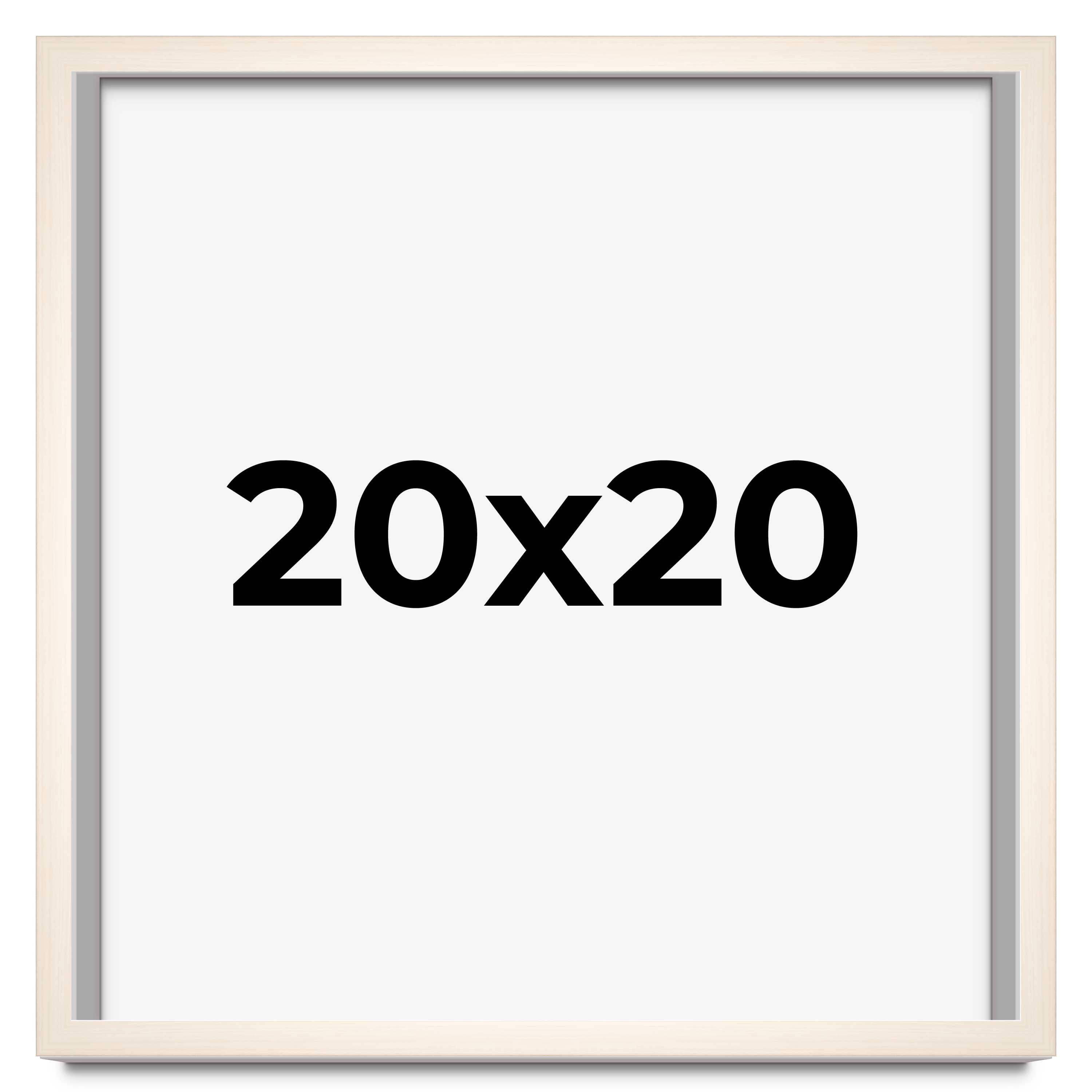 20x20 Frame White Wheat Solid Wood Picture Frame | Moulding Width 0.75 ...