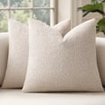 20x20 Inch Decorative Pillow Covers for Couch Bed Set of 2 Textured ...