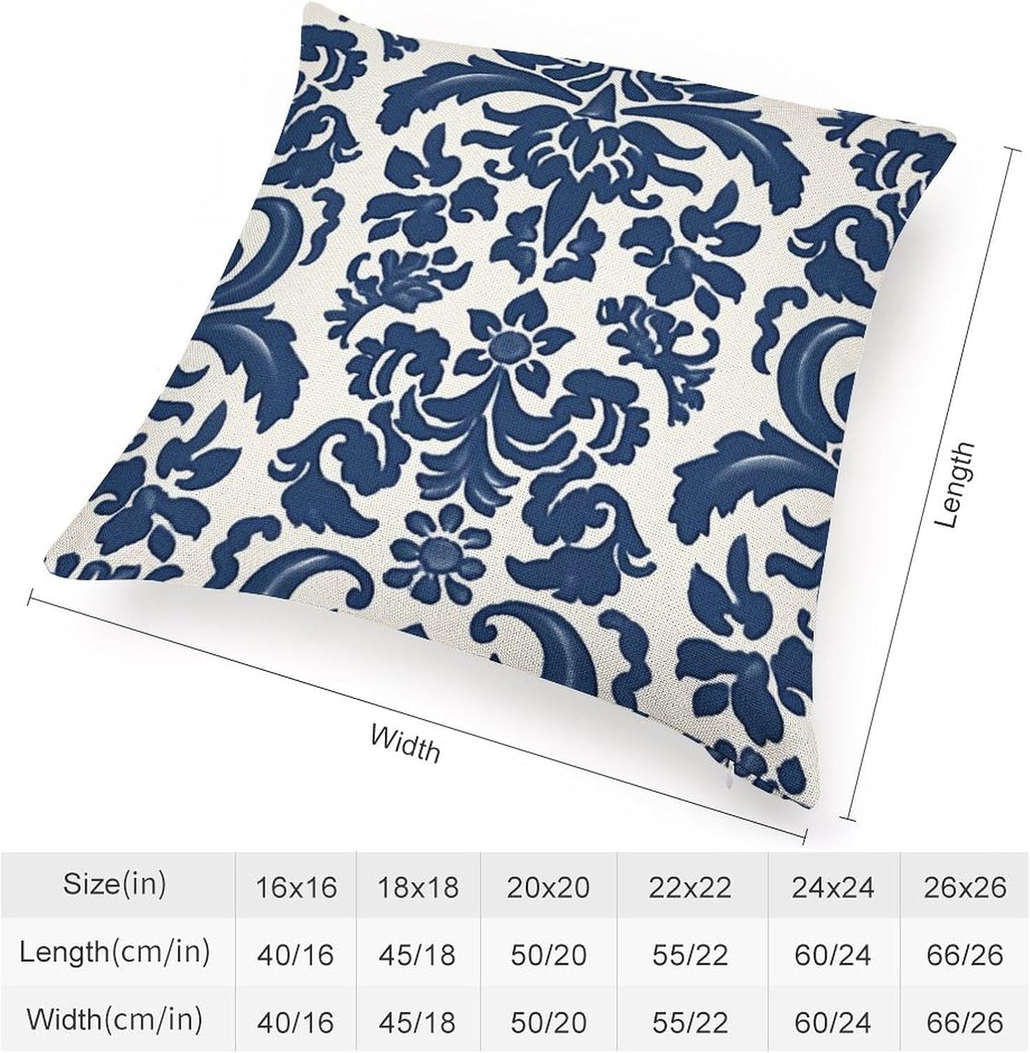 20x20 Inch Summer Pillow Covers Classical Square Pillowcases Farmhouse ...