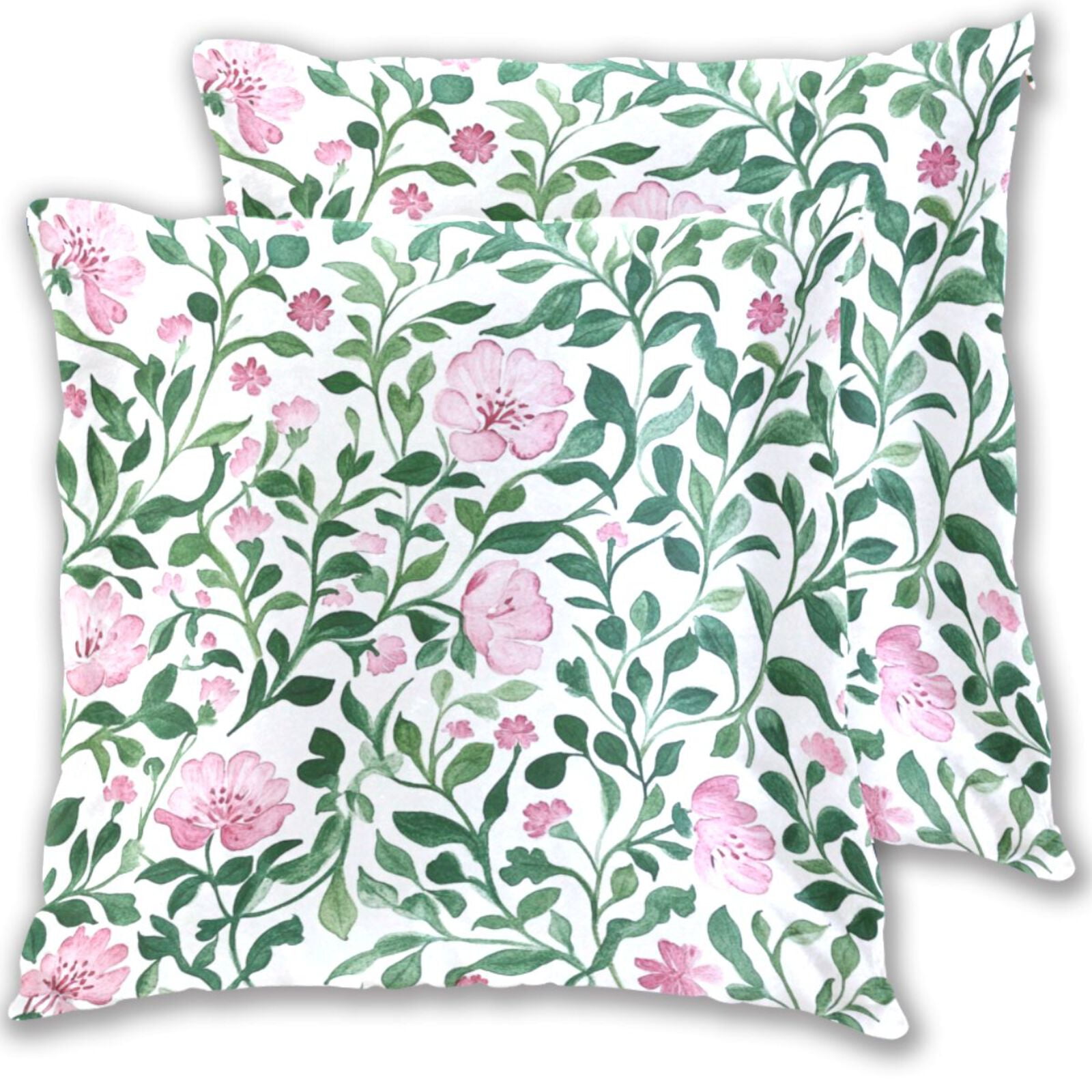 20x20 Inch Throw Pillow Covers 2-Pack - Cotton Velvet Double-Sided ...