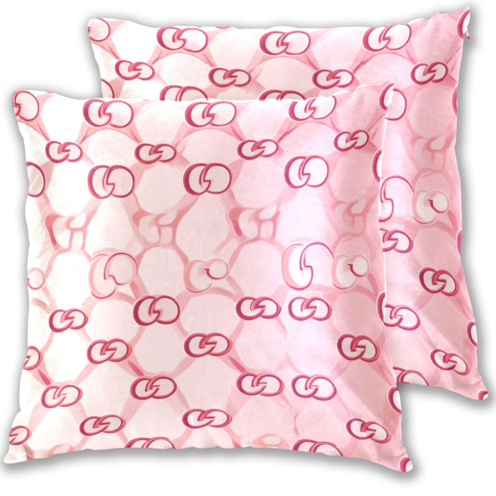 20x20 Inch Throw Pillow Covers 2-Pack - Cotton Velvet Double-Sided ...
