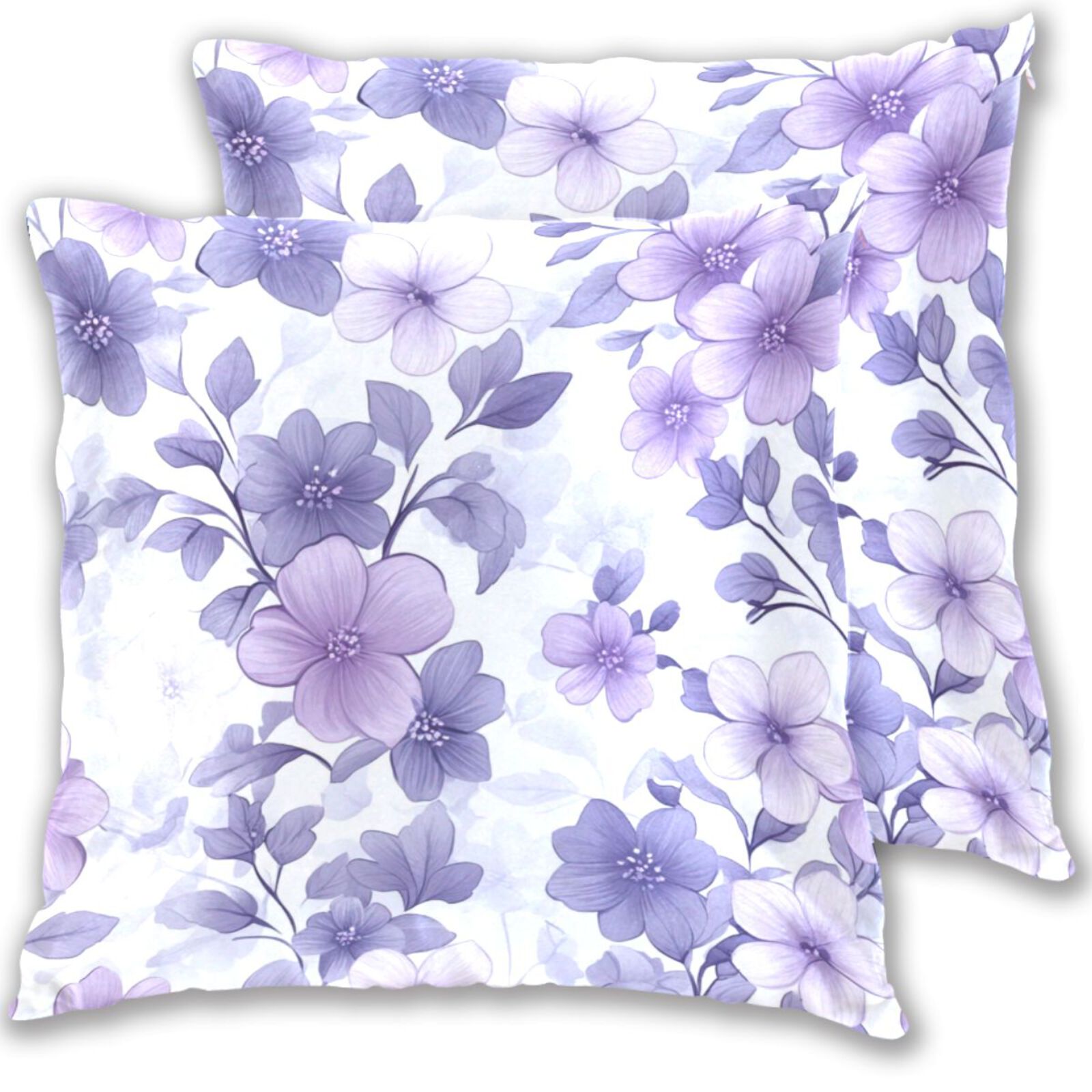 20x20 Inch Throw Pillow Covers 2-Pack - Cotton Velvet Double-Sided ...