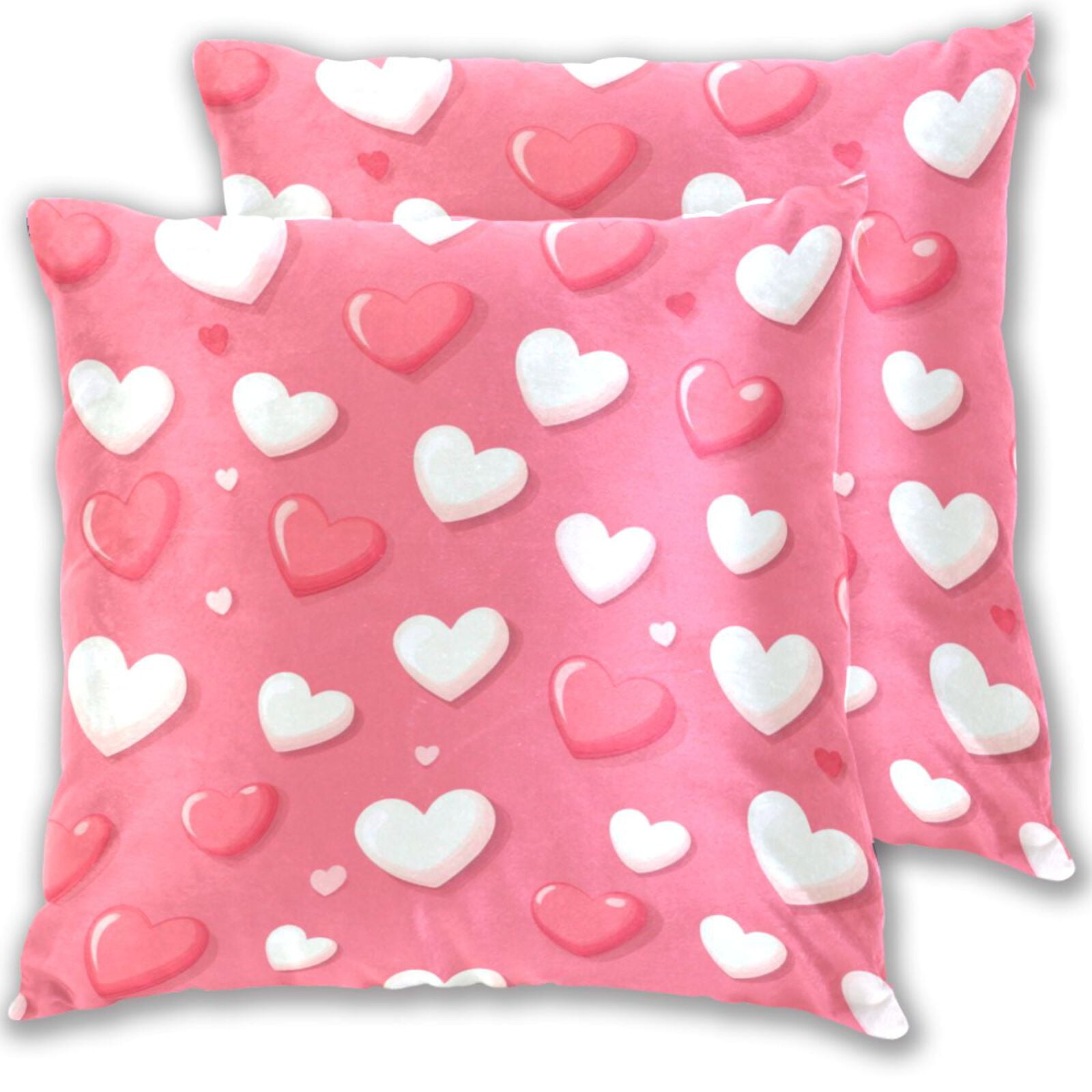 20x20 Inch Throw Pillow Covers 2-Pack - Cotton Velvet Double-Sided ...