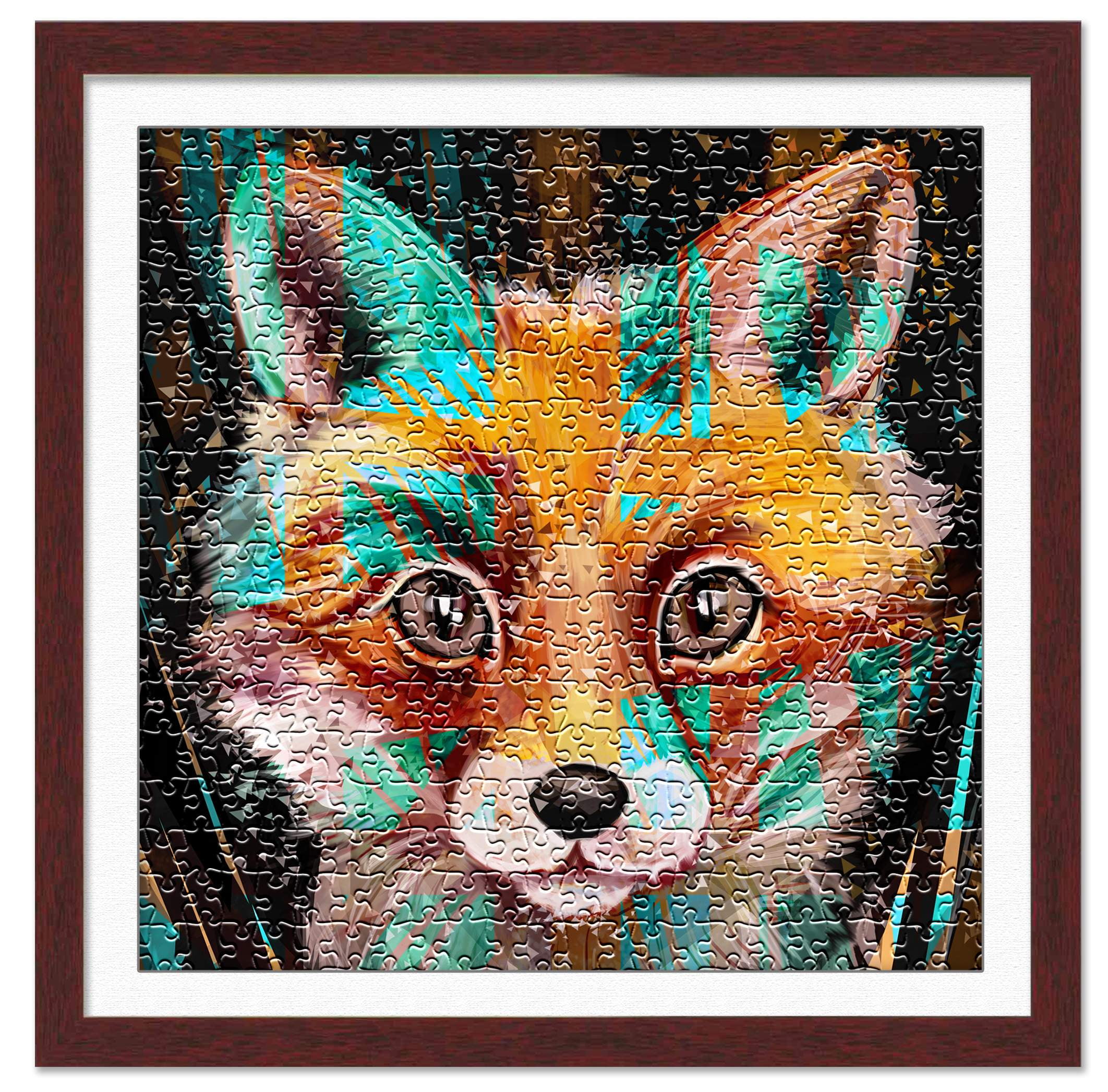 20x20 Jigsaw Puzzle Frame Kit - Kit Includes Puzzle Glue Sheets, Brown ...