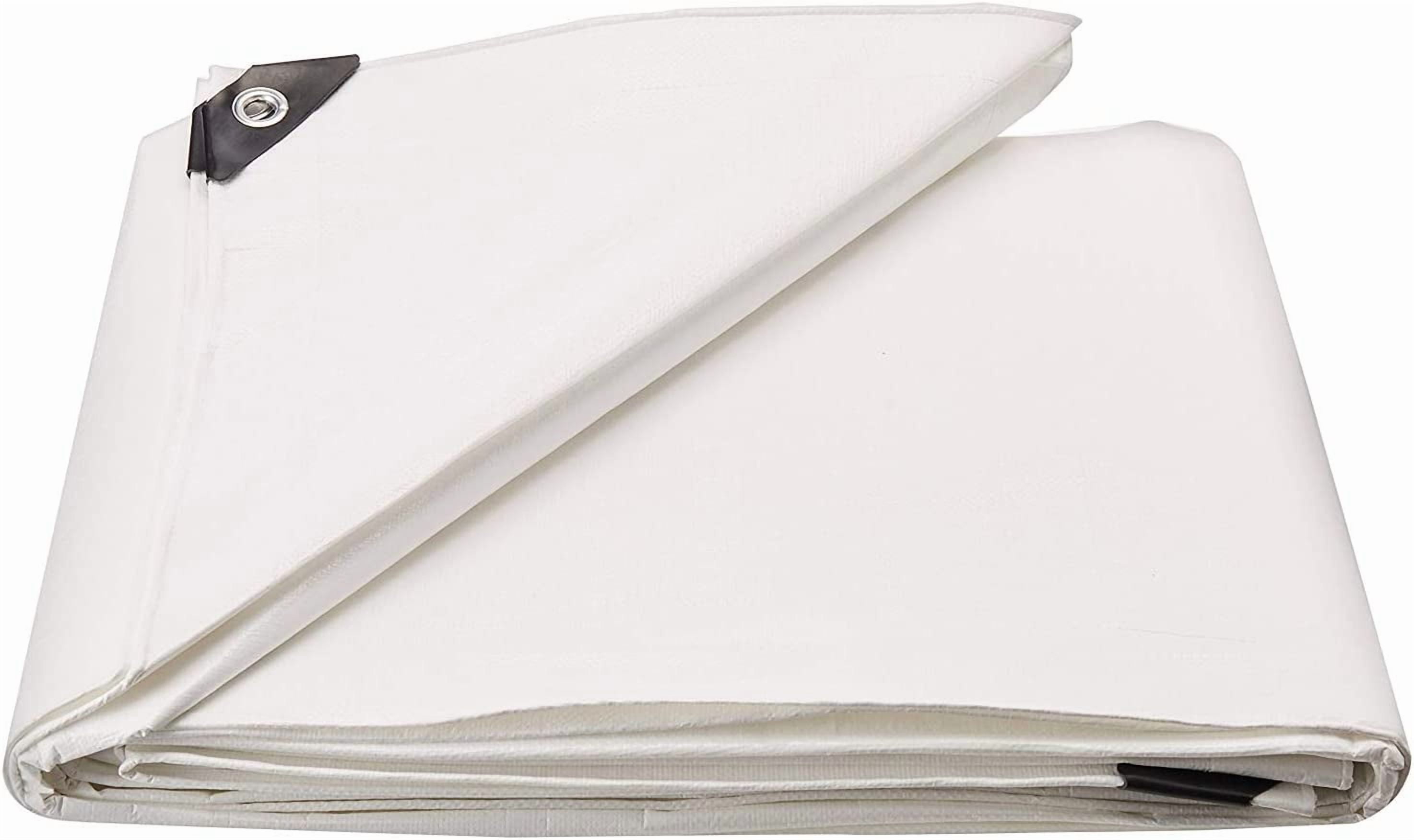 20x20 Multi-Purpose White Heavy Duty PAWTY Poly Tarp (20'x20 ...