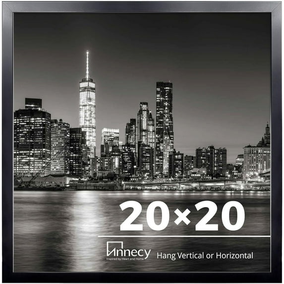 20x20 Picture Frame Black（1 Pack）, 20 x 20 Picture Frame for Wall ...