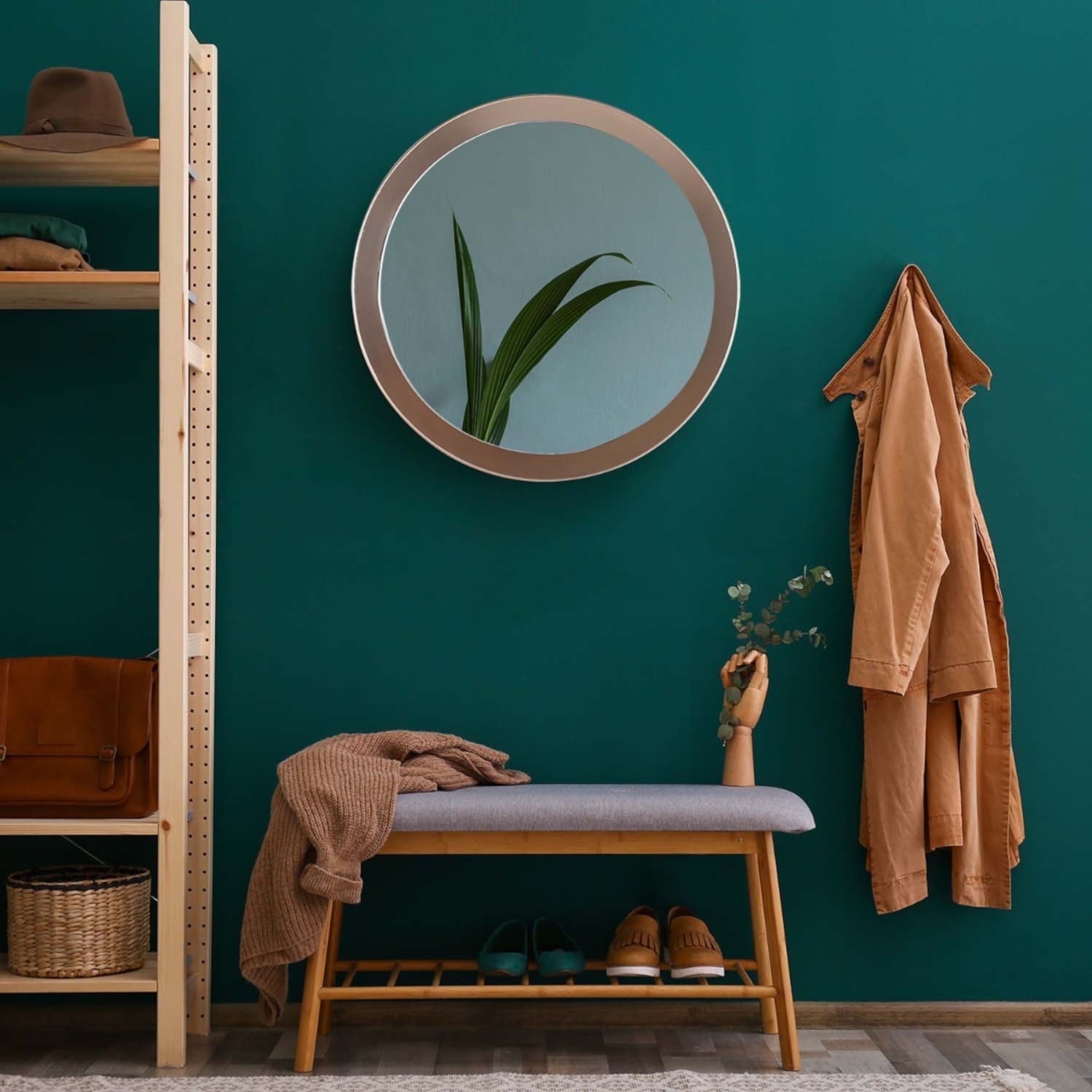 20x20 Rose Gold Round Wall Mirror - Walmart.com