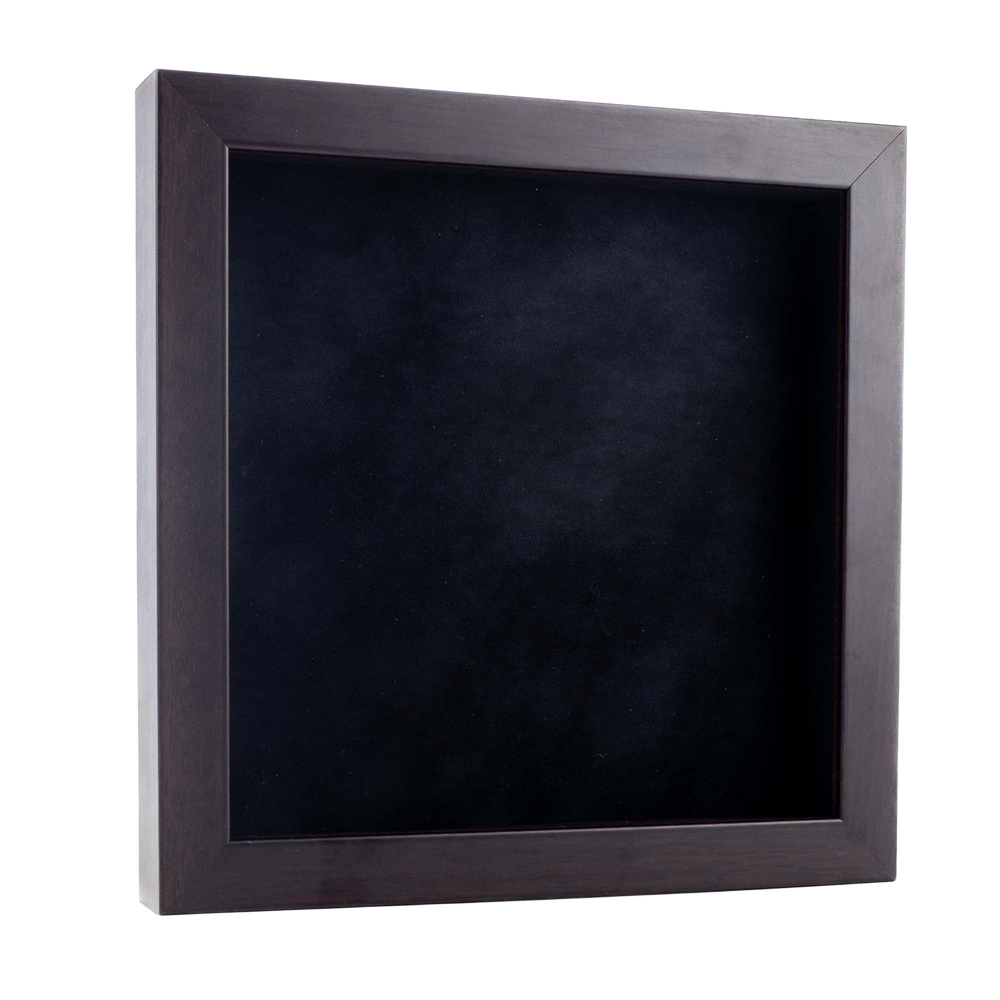 20x20 Shadow Box Frame Brown Walnut Wood | With a 3/4" Usable Display ...