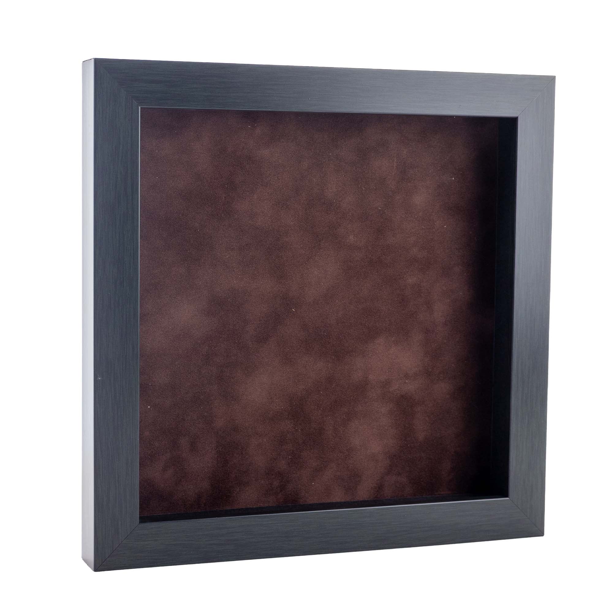 20x20 Shadow Box Frame Charcoal Gray Wood | With a 3/4" Usable Display ...