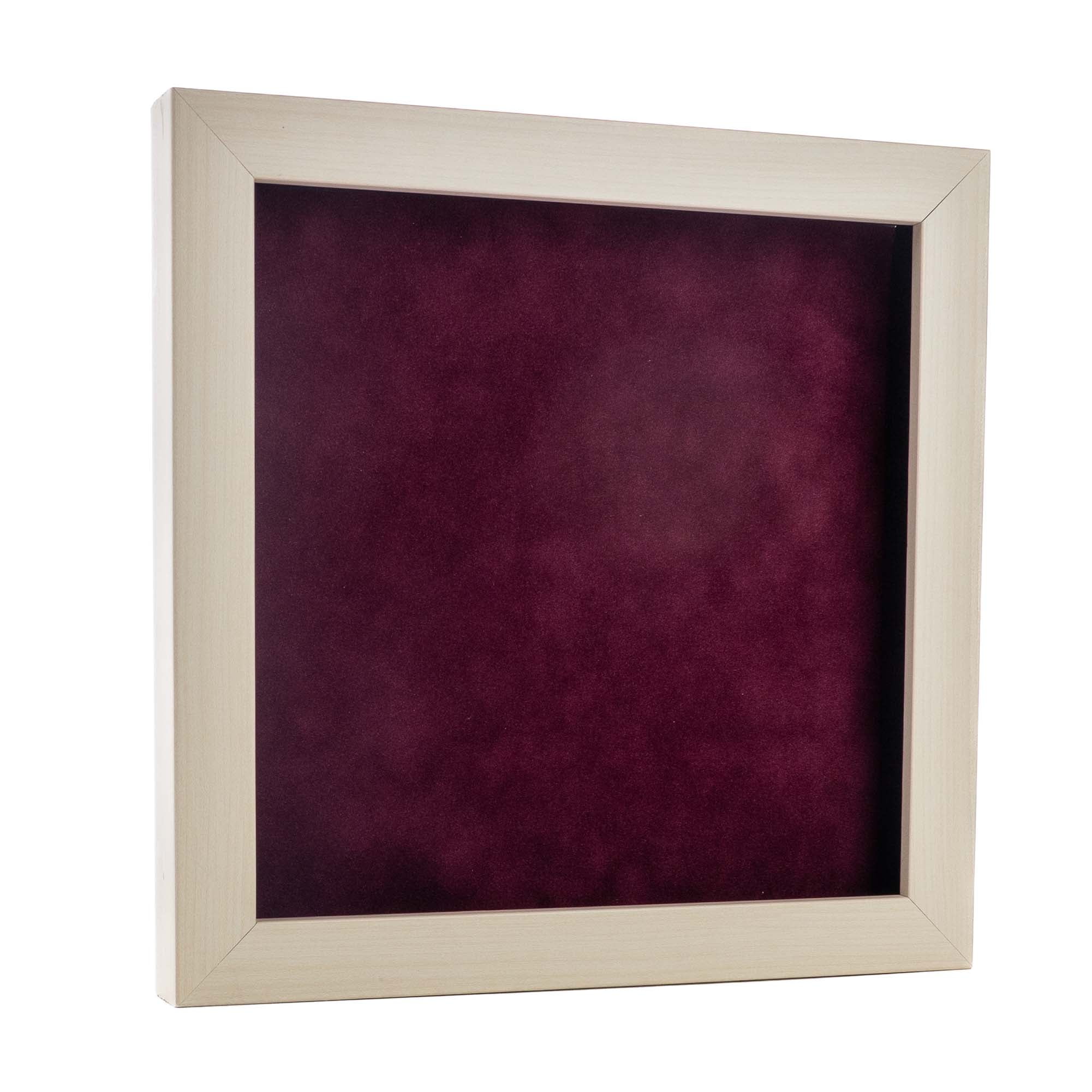 20x20 Shadow Box Frame White Washed Wood | With a 3/4" Usable Display ...