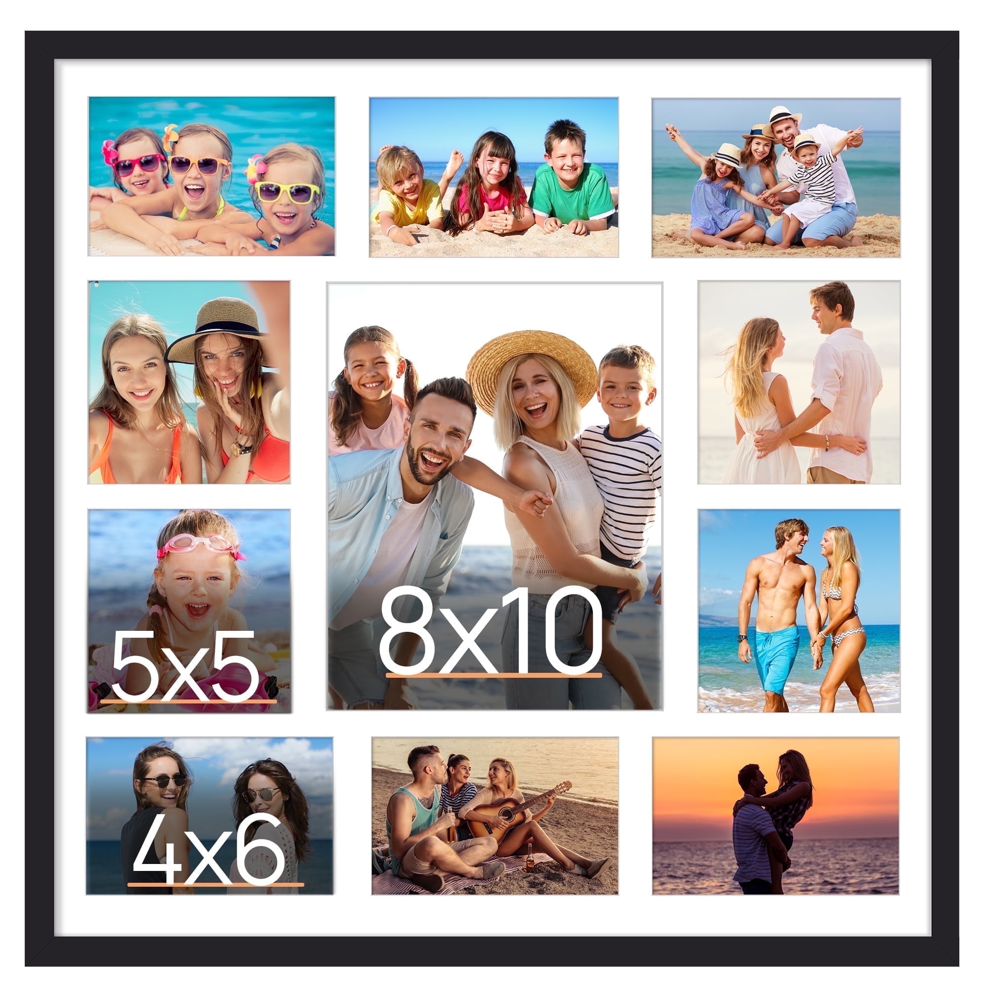 20x20 Sindcom Collage Picture Frame, Black - Walmart.com