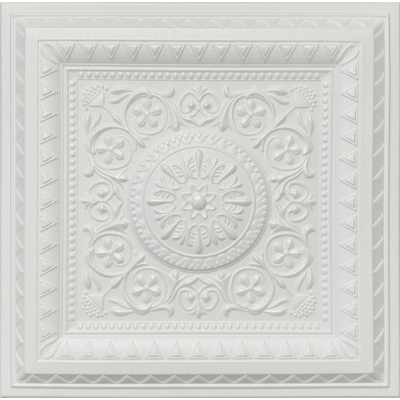 Euro-Deco Ceilings 20x20 Styrofoam Tiles Glue-Up Decorative Panels Easy ...
