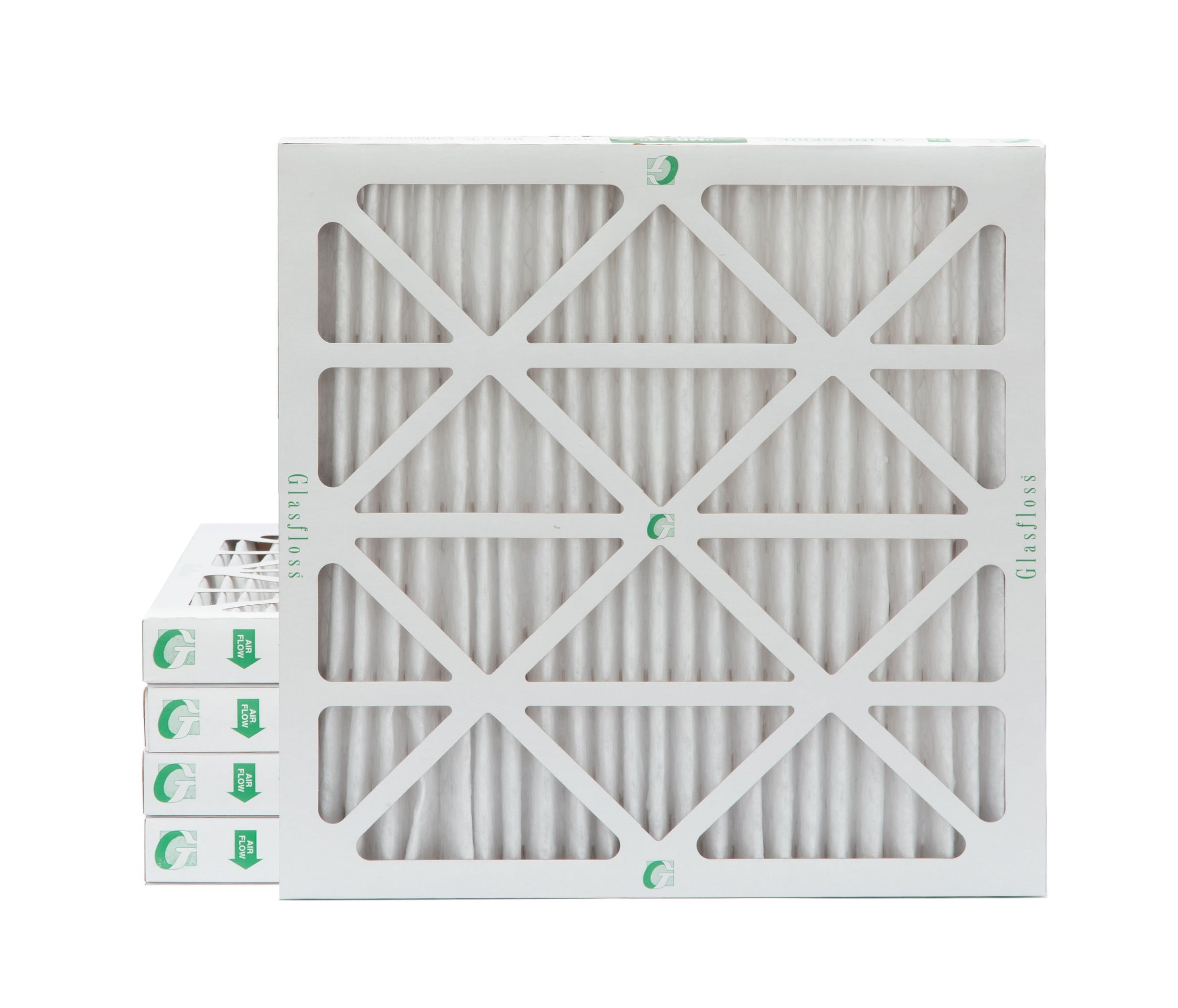 20x20x2 MERV 10 Pleated HVAC Air Filters by Glasfloss. ( Quantity 5 ...