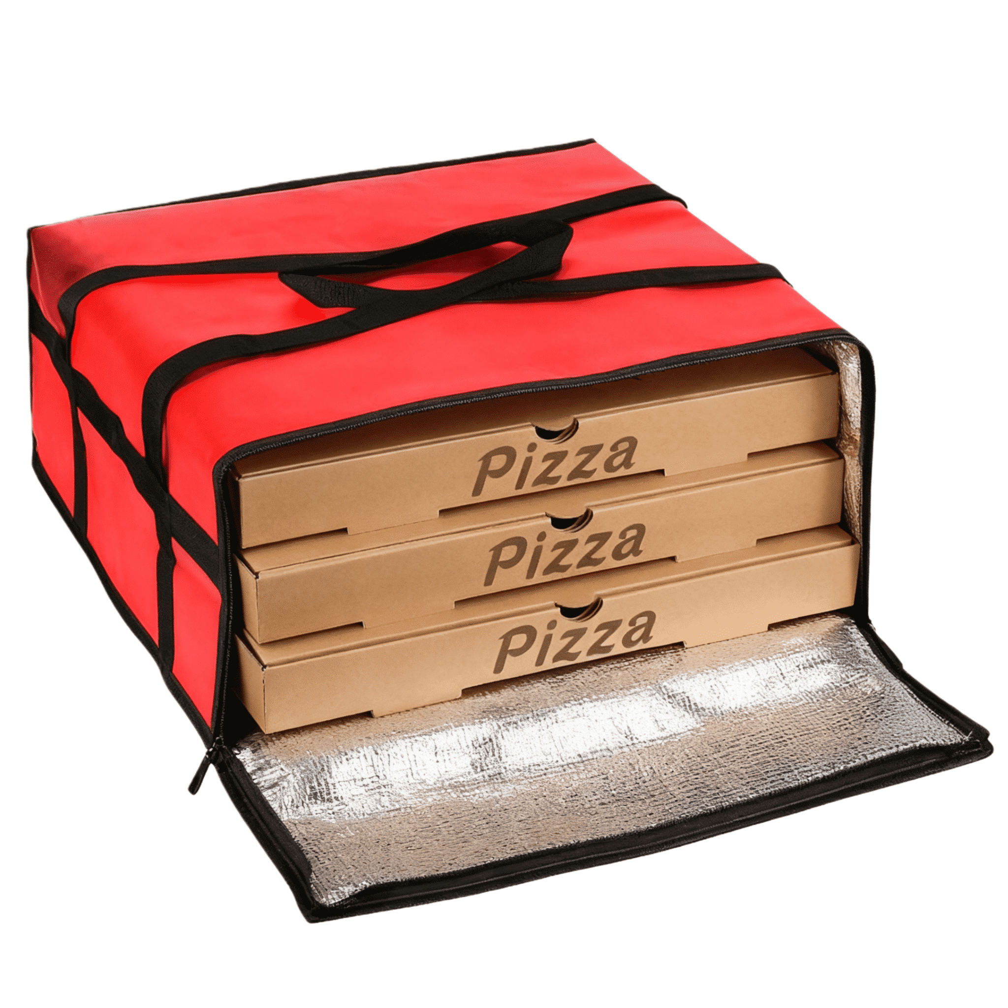 Insulated Pizza Carrier Bags, Large for Deliveries, 20x20x6 inches ...