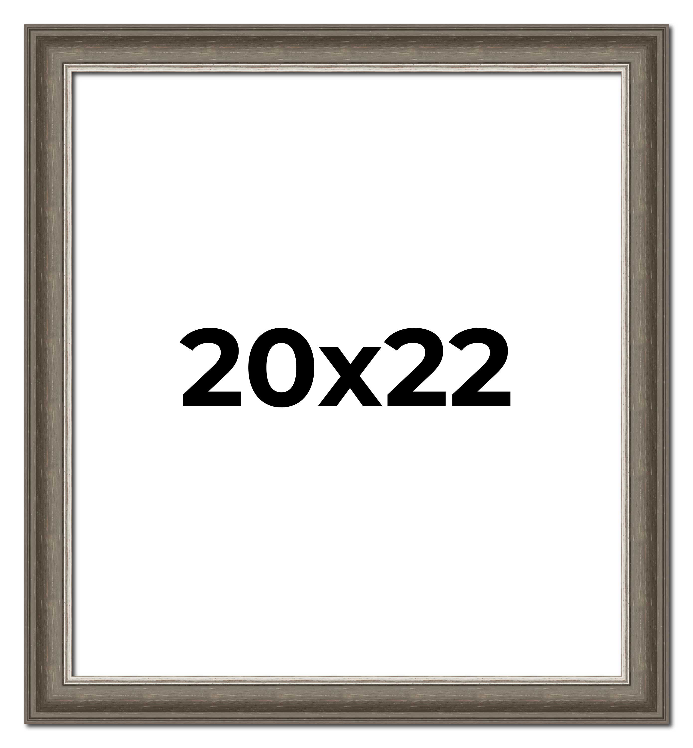 20x22 Frame Brown Solid Wood Picture Frame | 1.75 Inch Moulding Width ...