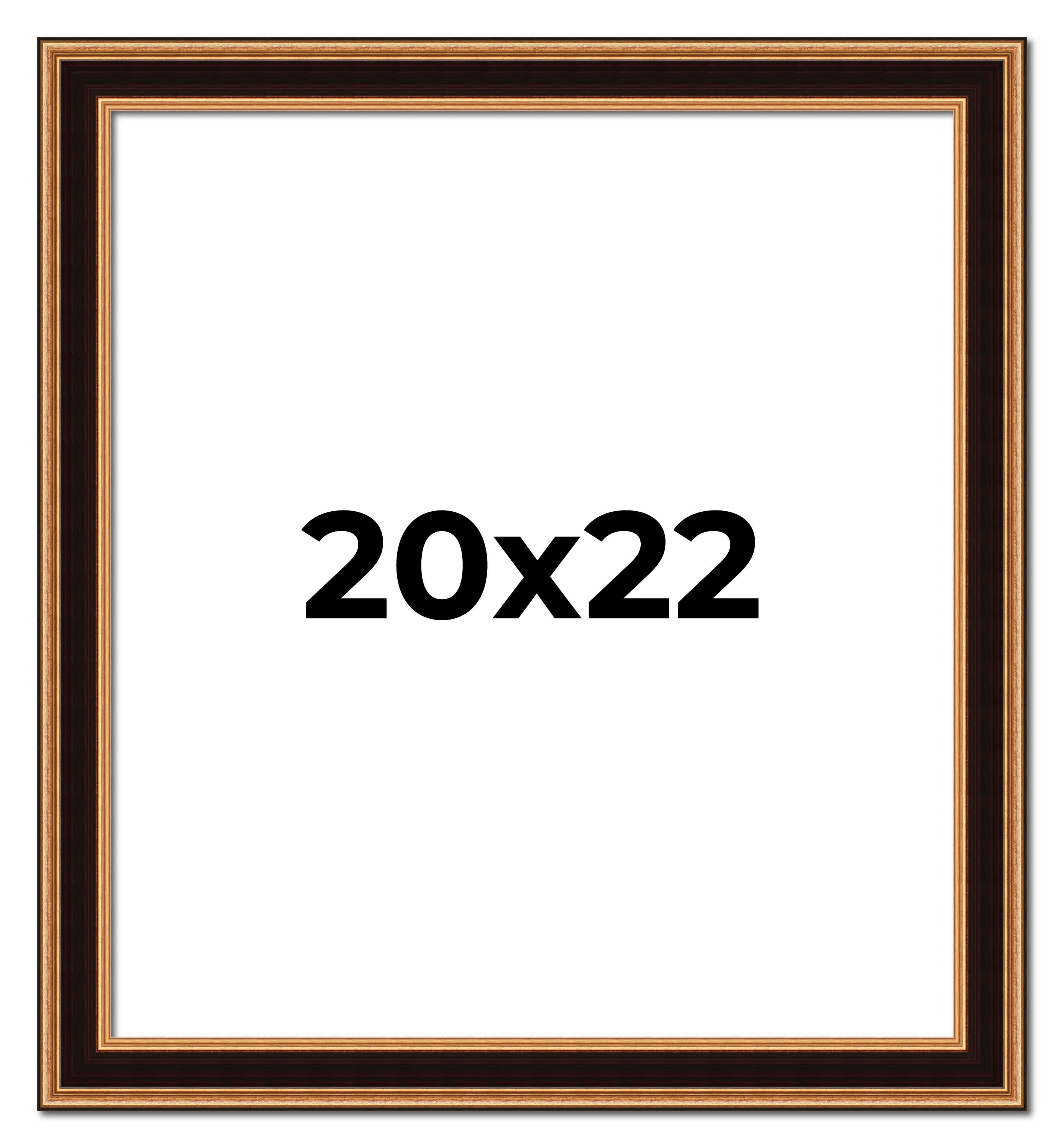 20x22 Frame Gold Brown Plein Air Vintage Solid Wood Picture Frame | 1. ...