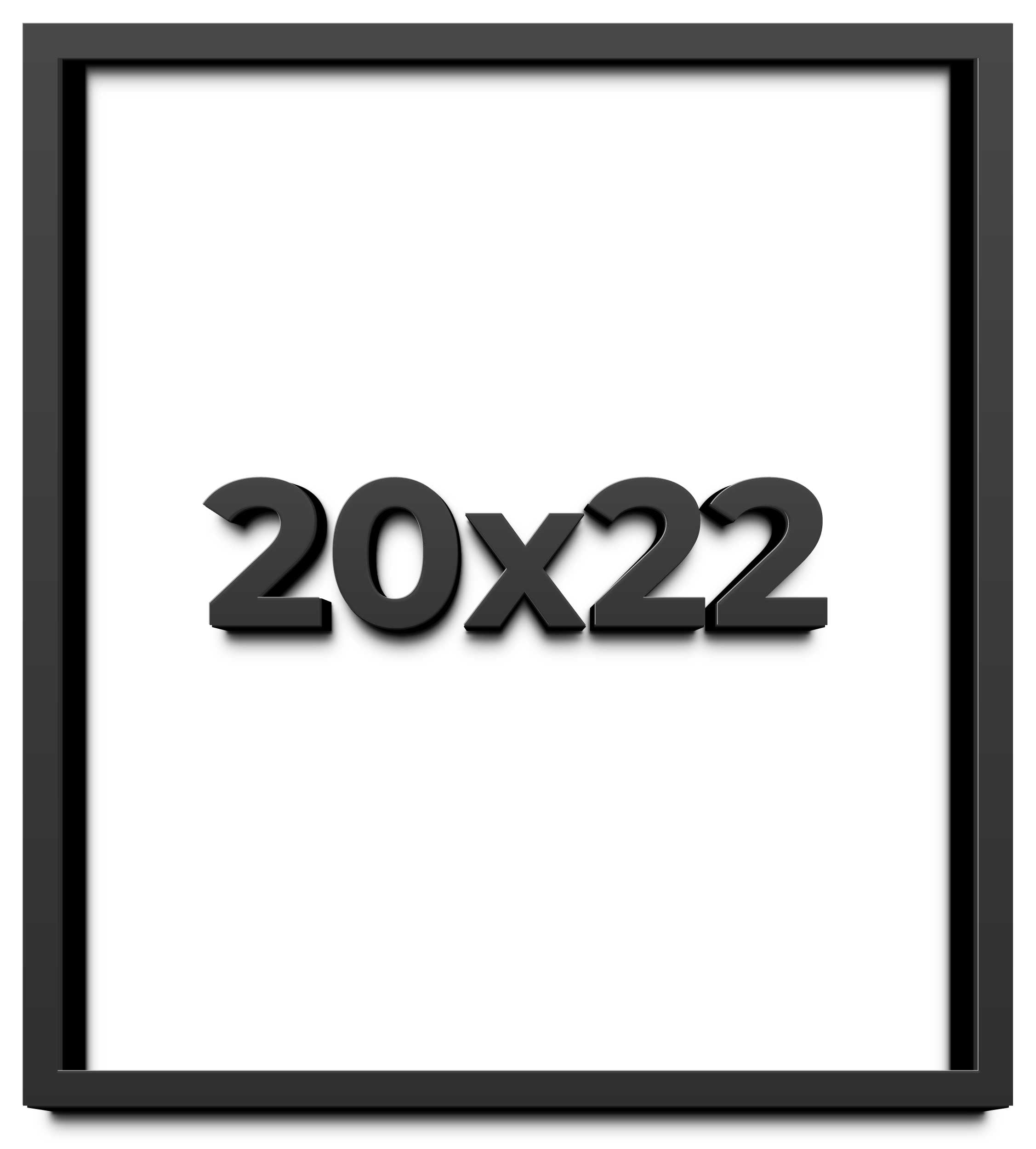 20x22 Shadow Box Frame Black | 1 inches Deep Real Wood Contemporary ...