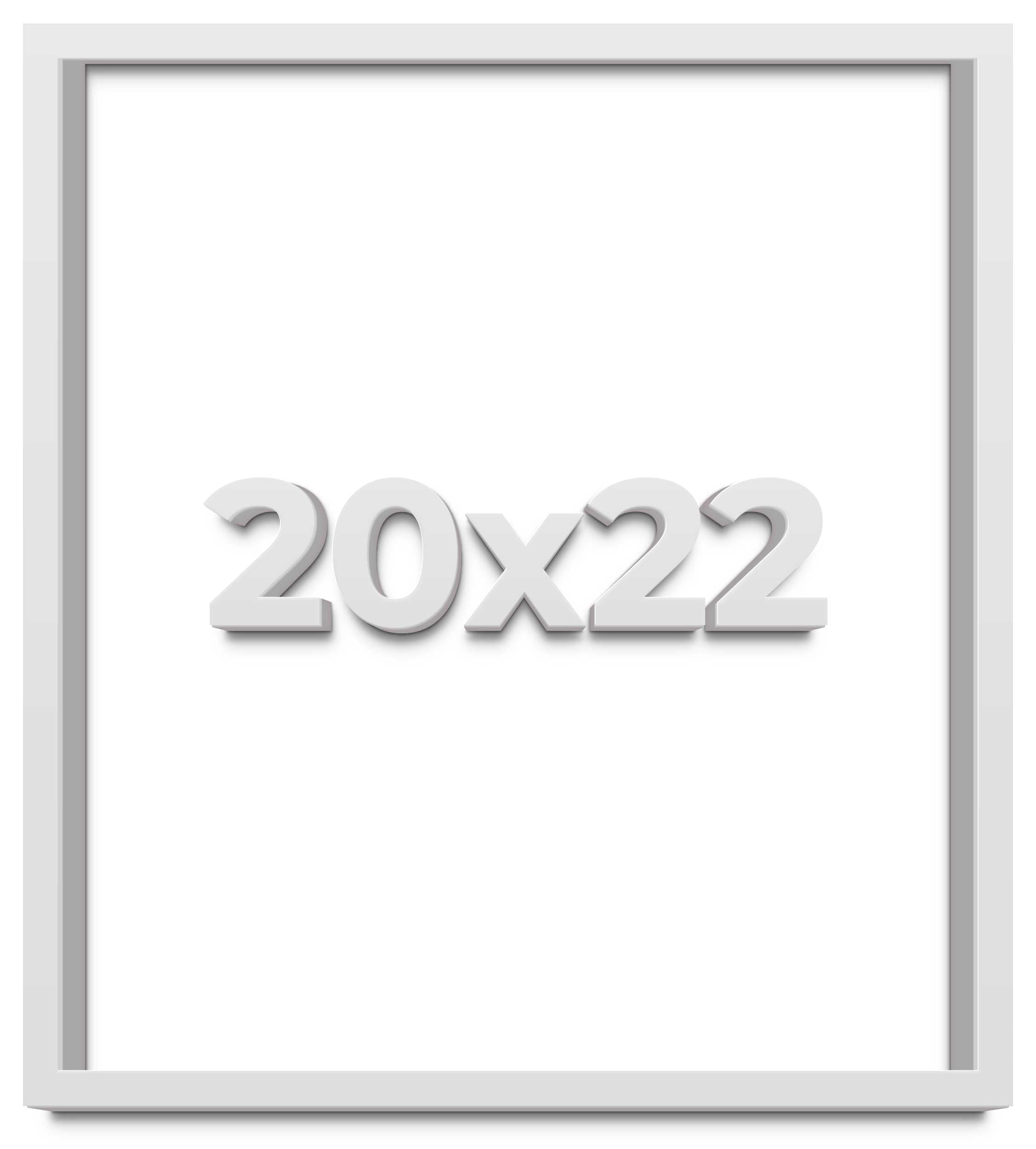 20x22 Shadow Box Frame White | 1 Inches Deep Real Wood Contemporary ...