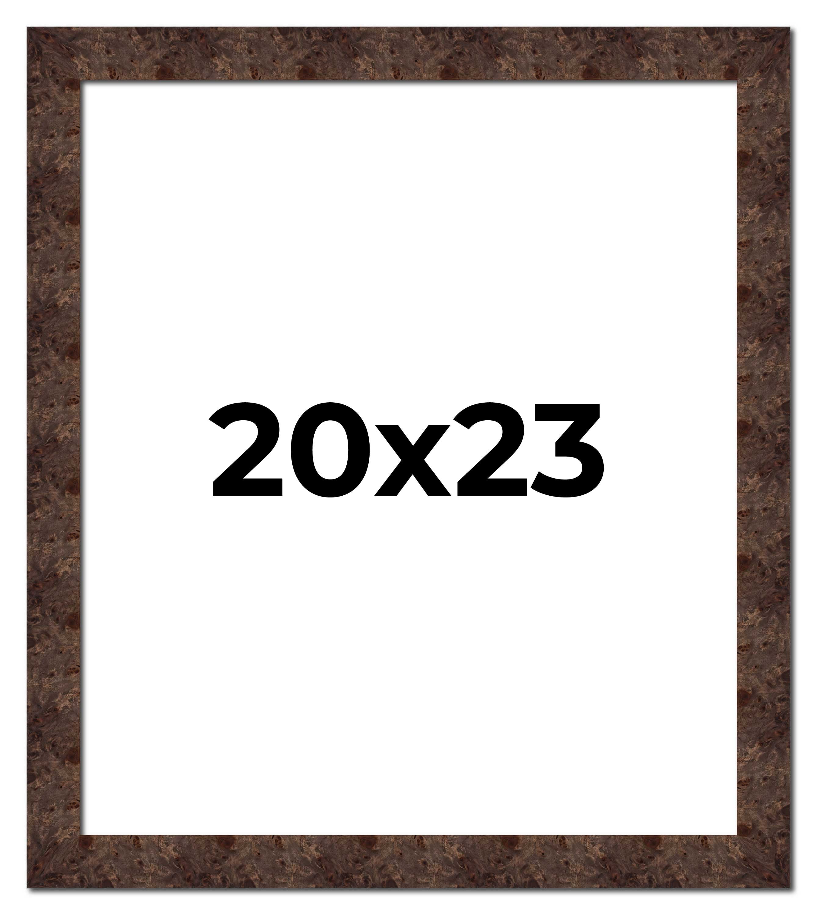 20x23 Frame Brown Burl Real Wood Picture Frame Width 1.625 Inches ...