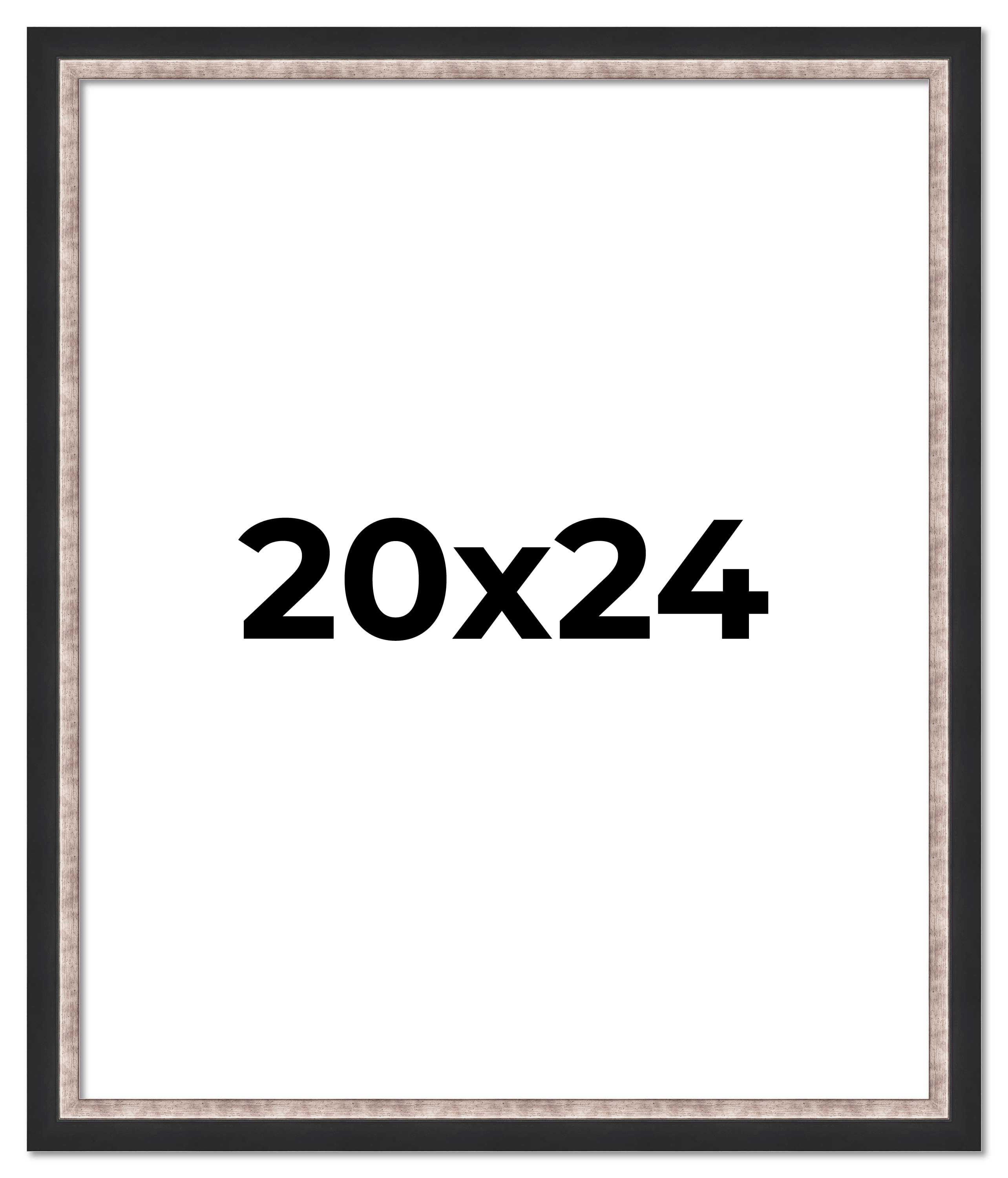 20x24 Frame Silver Real Wood Picture Frame Width 1.25 Inches | Interior ...