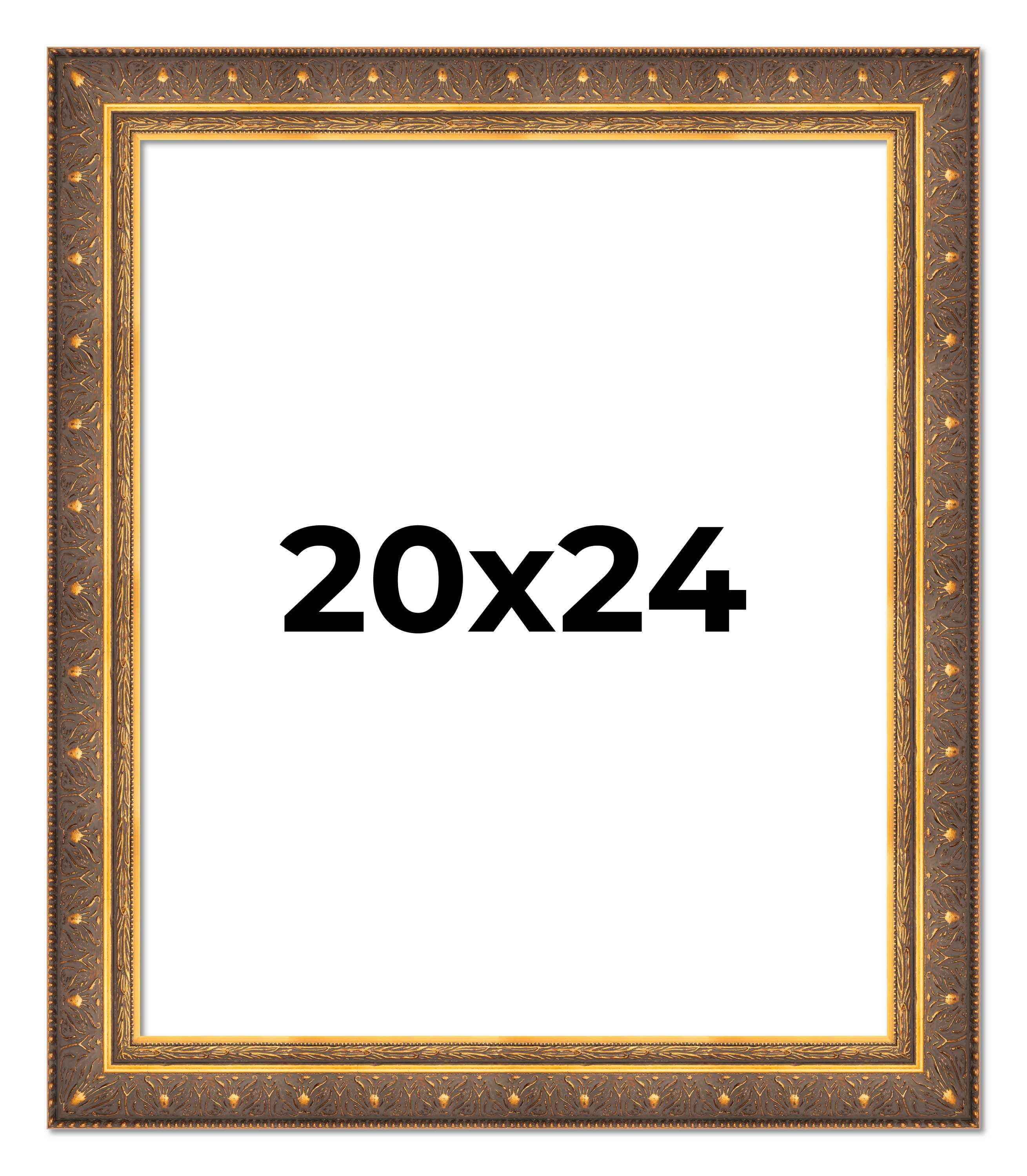 20x24 Frame Vintage Gold Solid Wood Picture Frame | 2.5 Inch Moulding ...